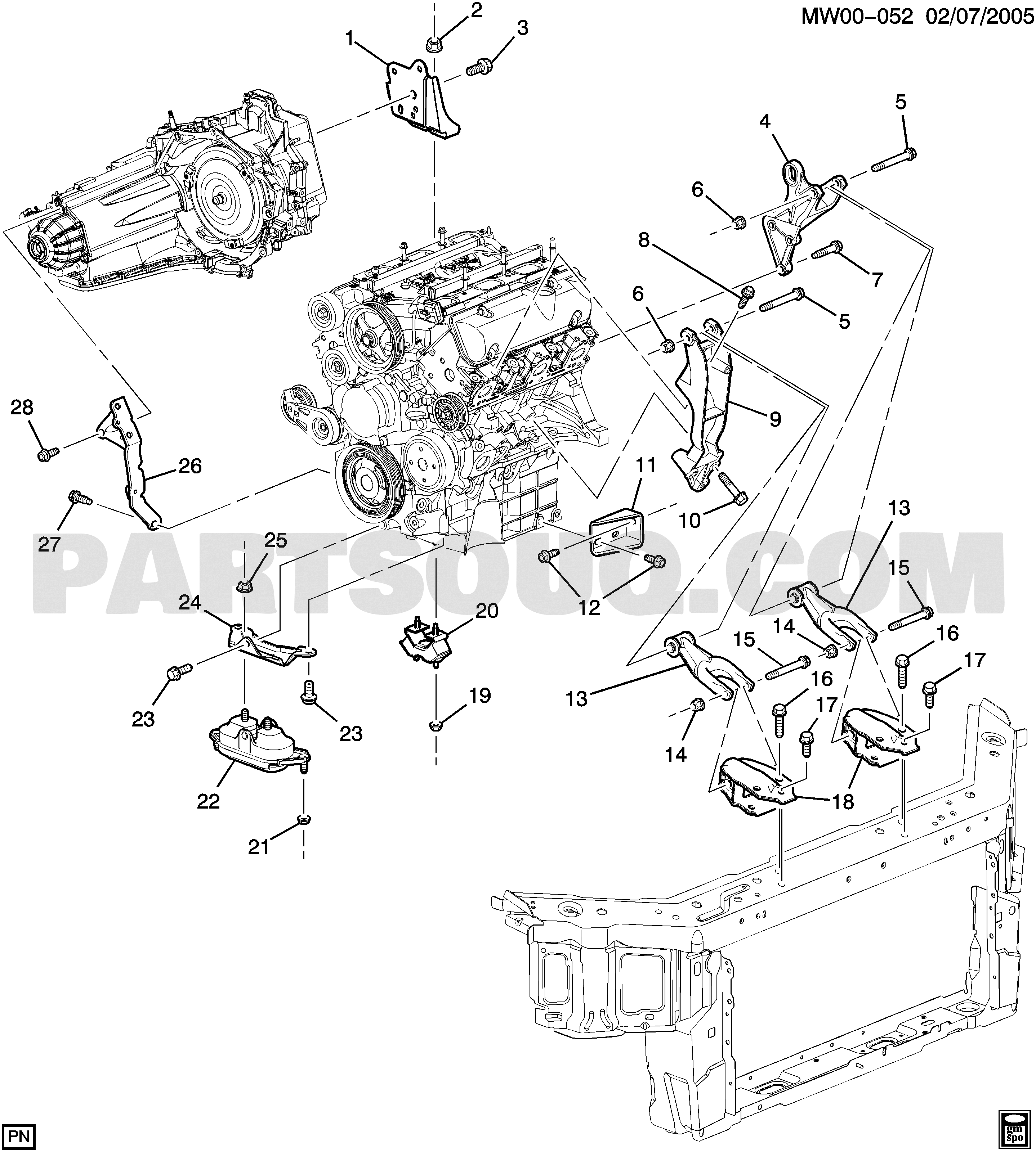 6-CYLINDER ENGINE | Chevrolet Impala (1W1) 2008 Parts Catalogs | PartSouq