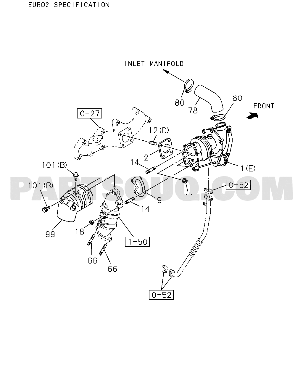 0-36 - TURBOCHARGER SYSTEM, 4JA1 NO.2 | Isuzu TFR/TFS LHD PICKUP TF ...