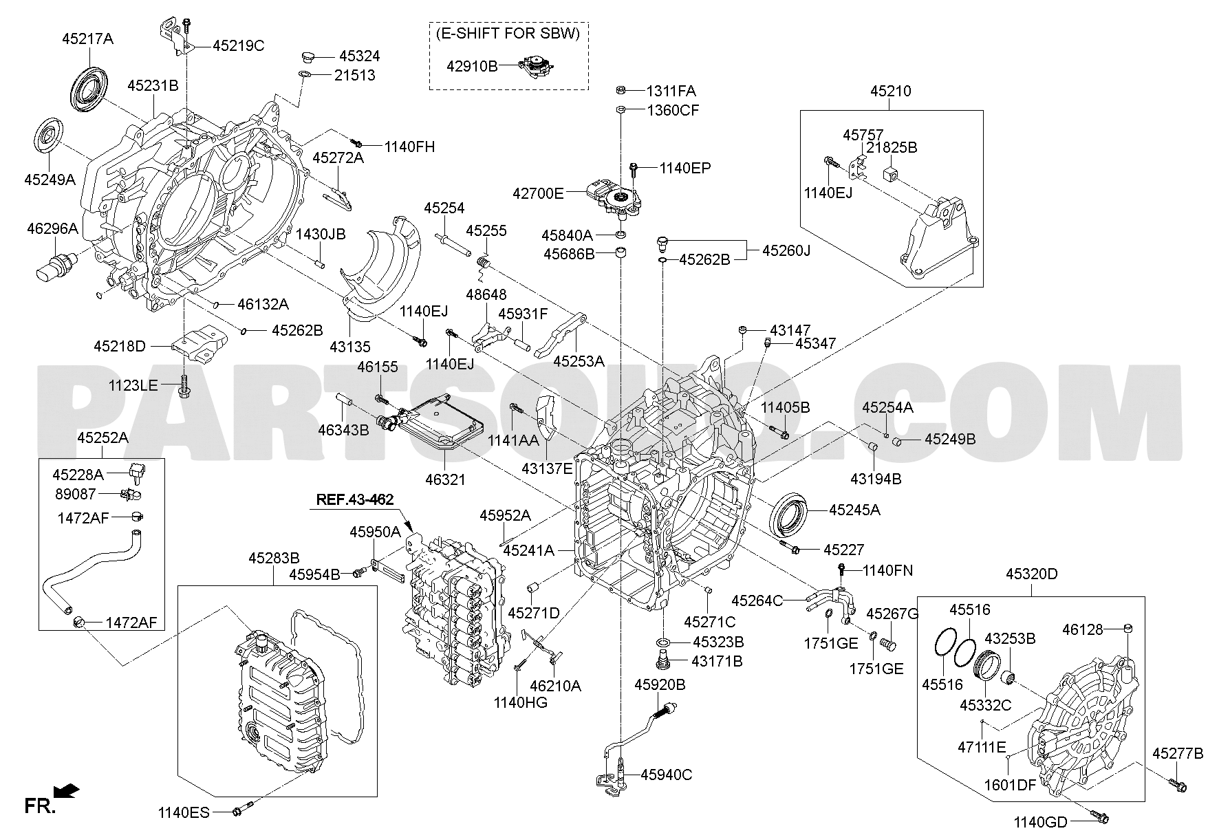 AUTO TRANSMISSION CASE; 1 | Kia Sorento Hybrid 2020 DOM | Parts ...