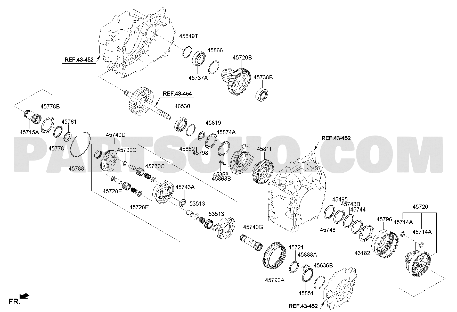 TRANSAXLE GEAR-AUTO; 1 | Kia Sorento Hybrid 2020 DOM | Parts Catalogs ...