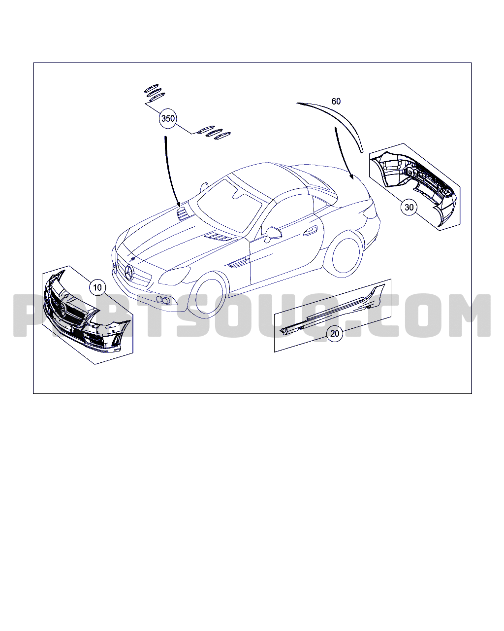 ACCESSORIES Mercedes Benz SLK 300 06.01.2016 North America Parts Catalogs PartSouq