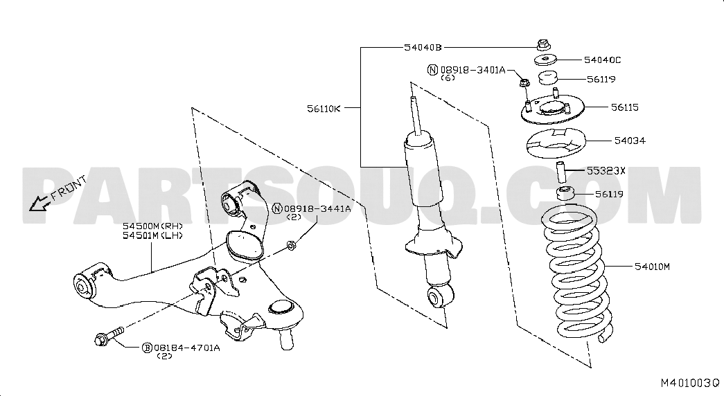 AXLE & SUSPENSION | Nissan NAVARA NP300 07.2016 12.2017 | Parts ...