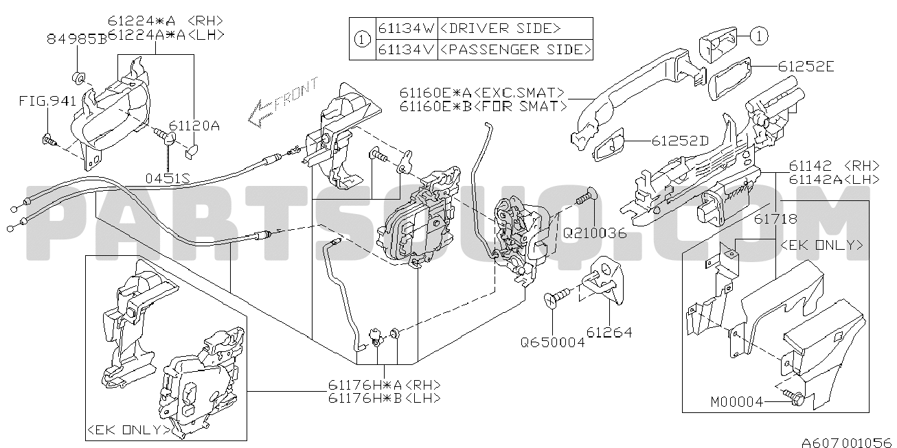 DOOR PARTS Subaru IMPREZA Europe General 06.2007 Parts Catalogs PartSouq