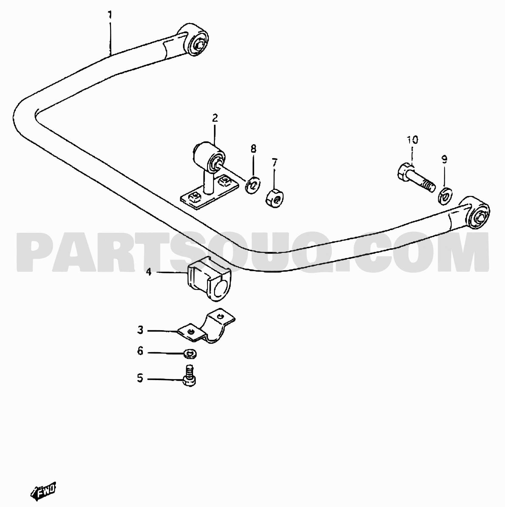 47 - FRONT STABILIZER | Suzuki Samurai/SJ SJ413 SJ413 (E03,E33:MY 1986 ...