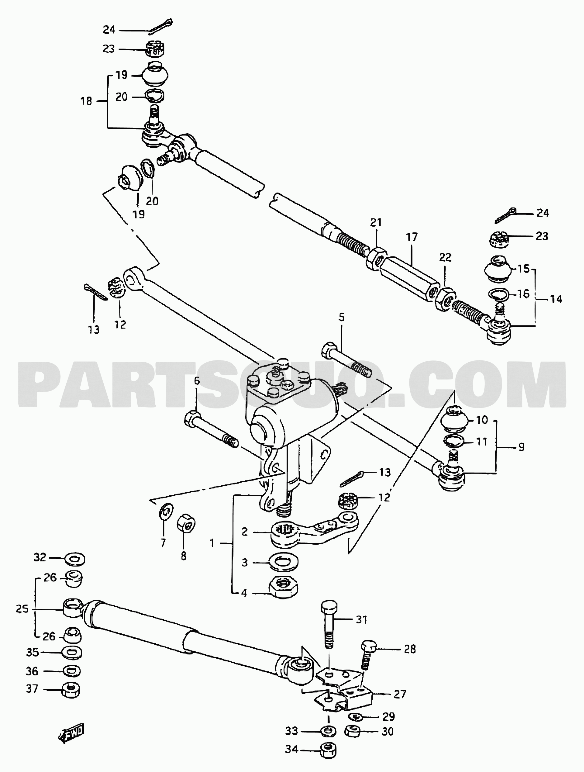 55 - STEERING LINK | Suzuki Samurai/SJ SJ413 SJ413 (E03,E33:MY 1986 ...