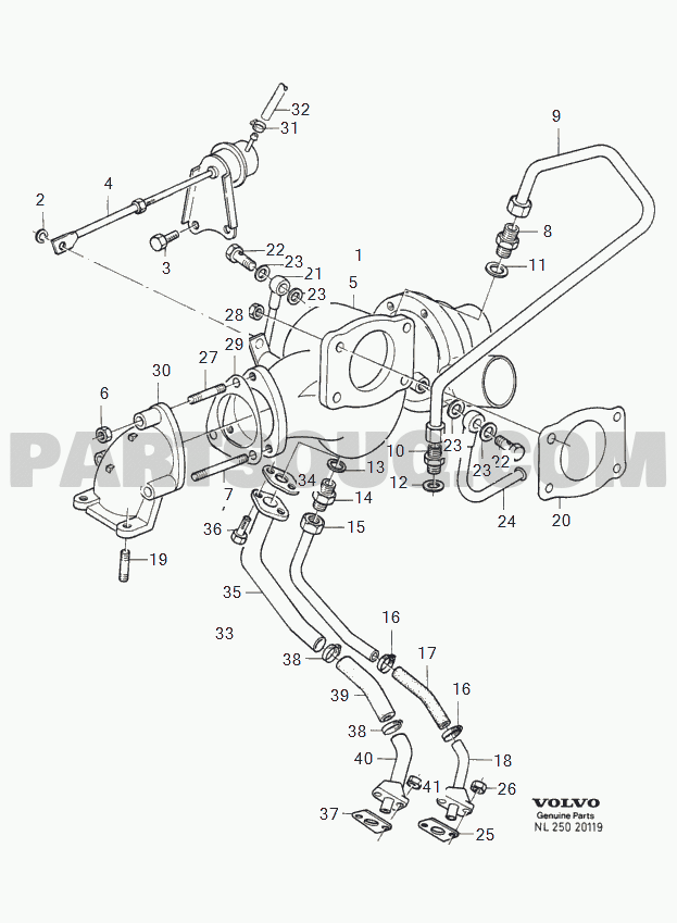 25 Intake and exhaust system Volvo 440 1990 B18FTM Parts Catalogs PartSouq