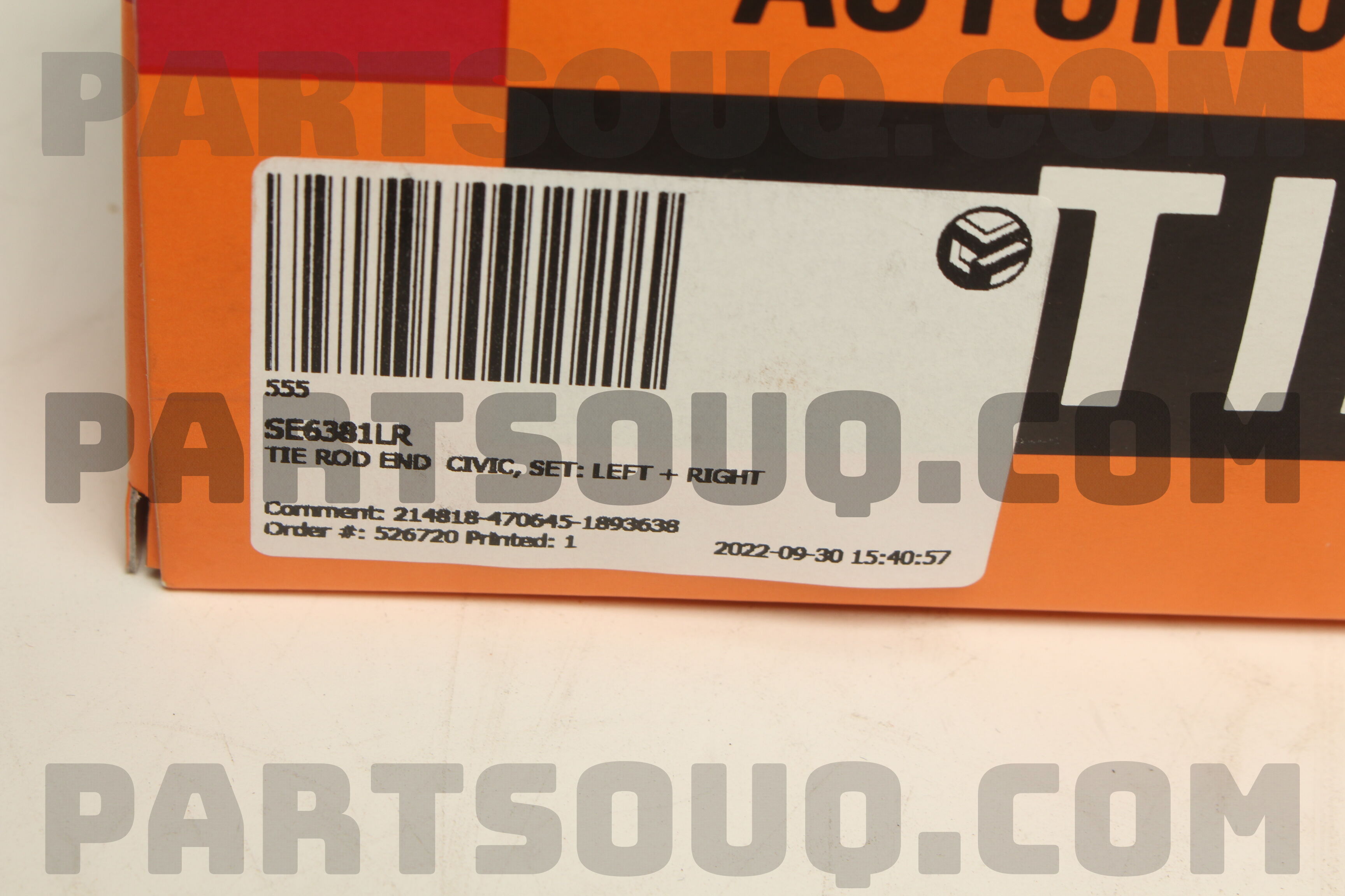 TIE ROD END CIVIC, SET: LEFT + RIGHT SE6381LR | 555 Parts | PartSouq