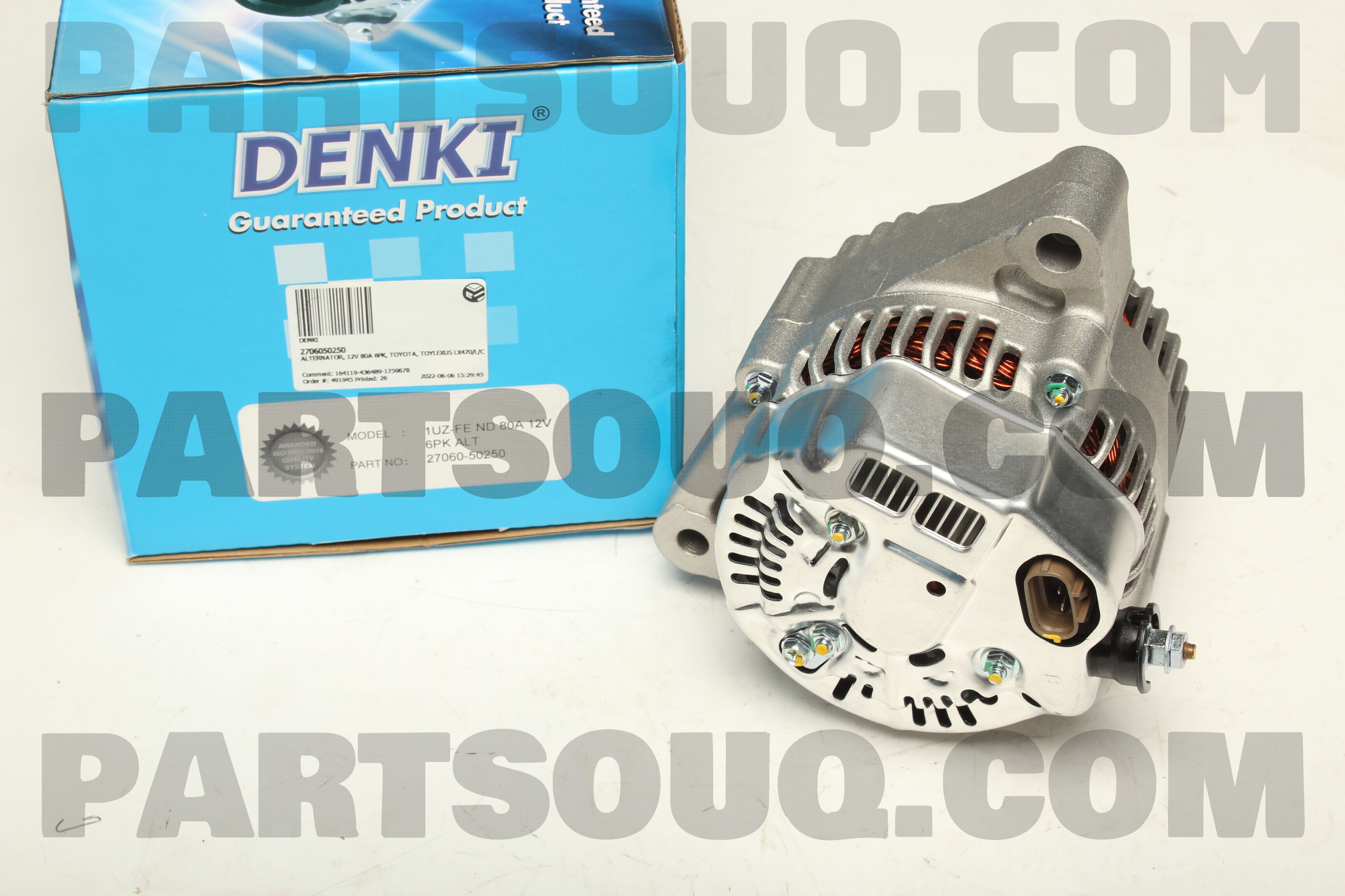 ALTERNATOR, 12V 80A 6PK, TOYOTA, TOYLEXUS LX470/L/C 8CYL 2706050250 ...