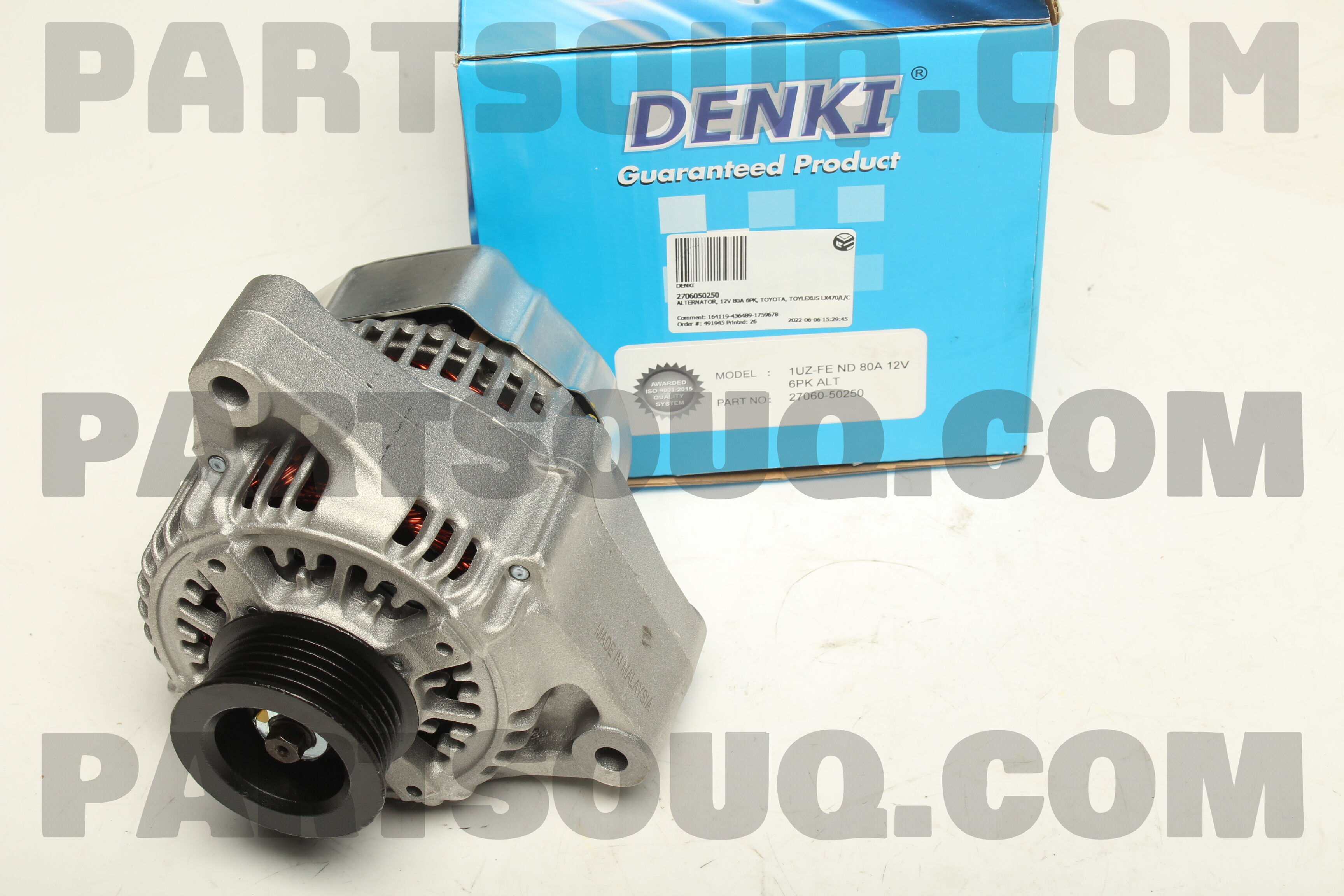 ALTERNATOR, 12V 80A 6PK, TOYOTA, TOYLEXUS LX470/L/C 8CYL 2706050250 ...