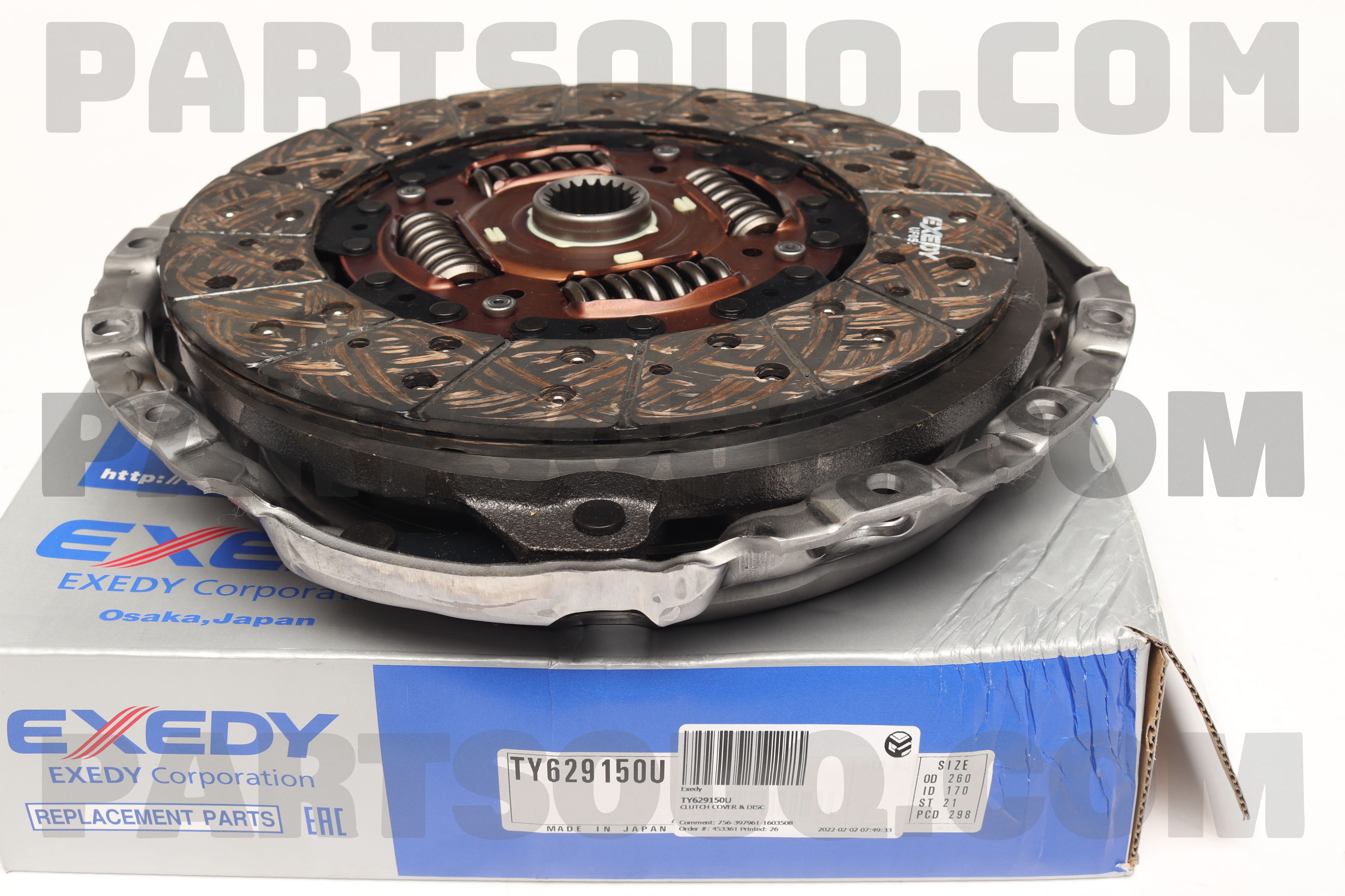 CLUTCH COVER & DISC TY629150U | Exedy Parts | PartSouq