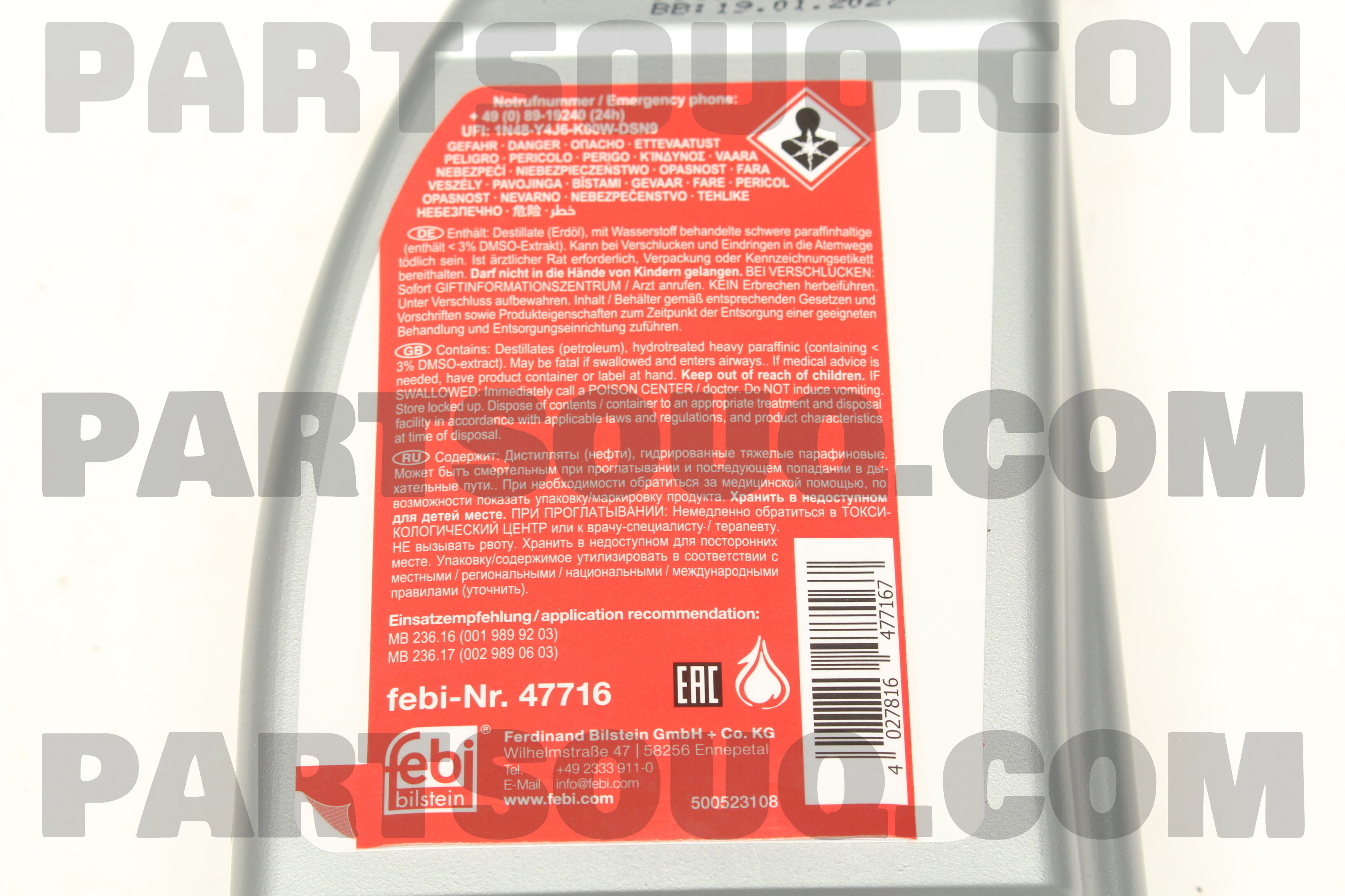 GEAR OIL ATF 971 1L-MB236.17 0029890603 | FEBI Parts | PartSouq
