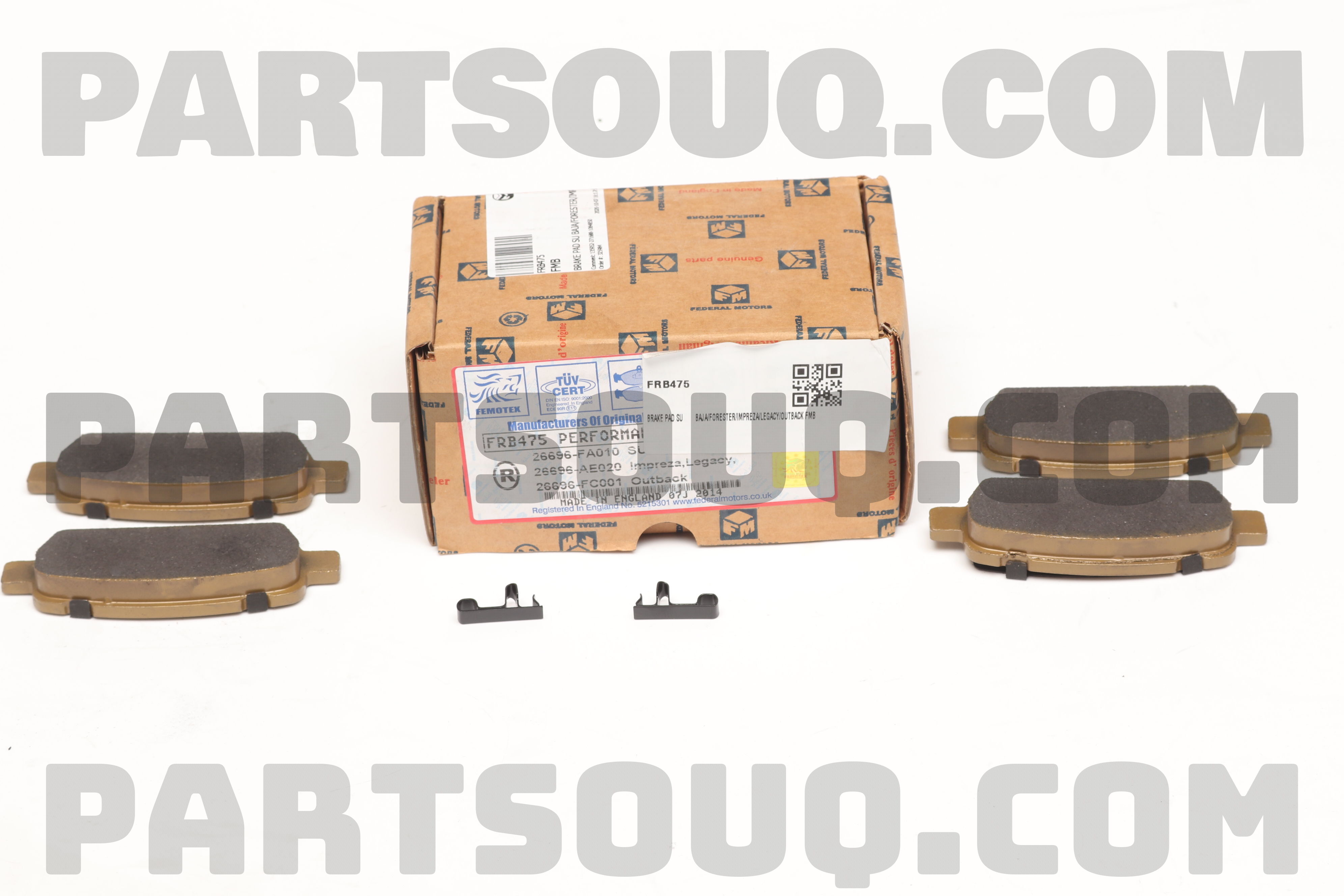 BRAKE PAD SU BAJA/FORESTER/IMPREZA/LEGACY/OUTBACK FMB FRB475 | FMB ...