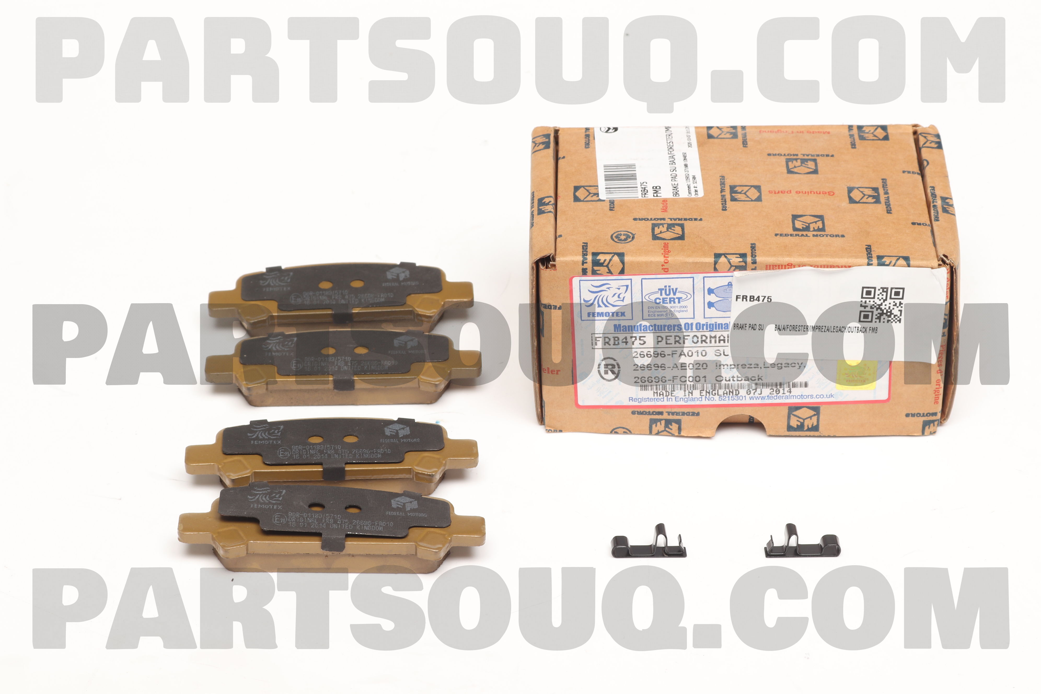 BRAKE PAD SU BAJA/FORESTER/IMPREZA/LEGACY/OUTBACK FMB FRB475 | FMB ...