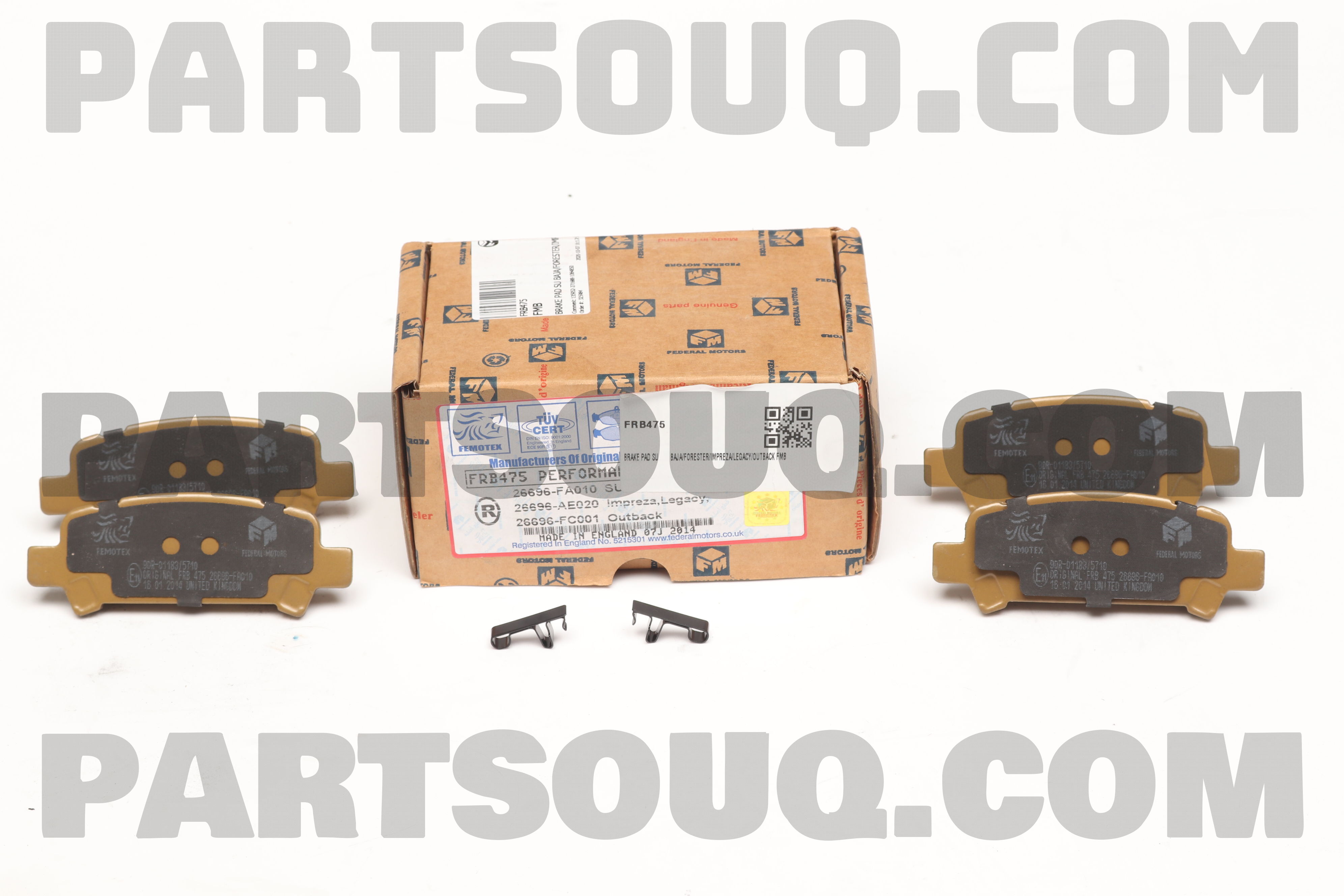 BRAKE PAD SU BAJA/FORESTER/IMPREZA/LEGACY/OUTBACK FMB FRB475 | FMB ...
