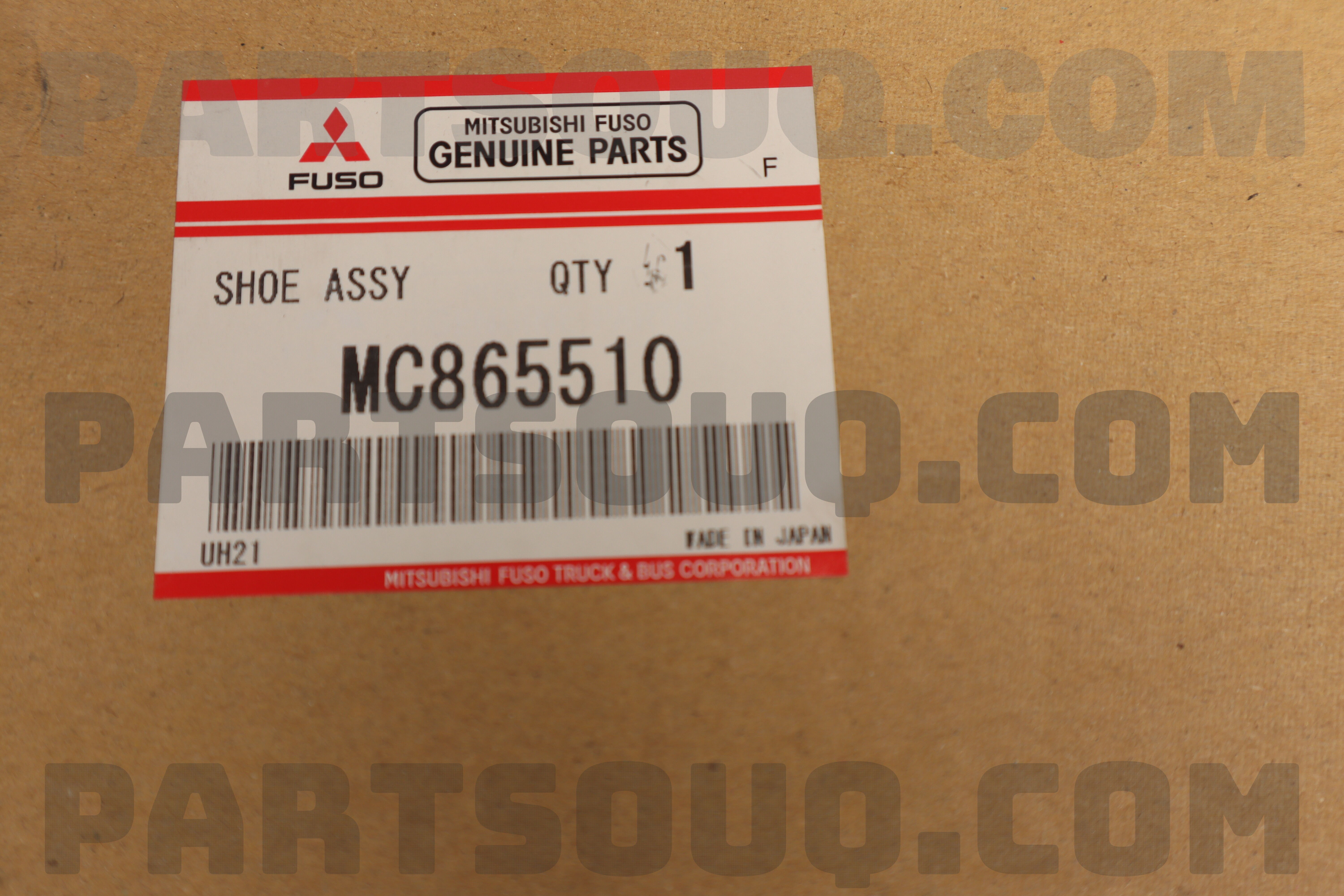 LINING,PARKING BRAKE SHOE MC865509 | FUSO Parts | PartSouq
