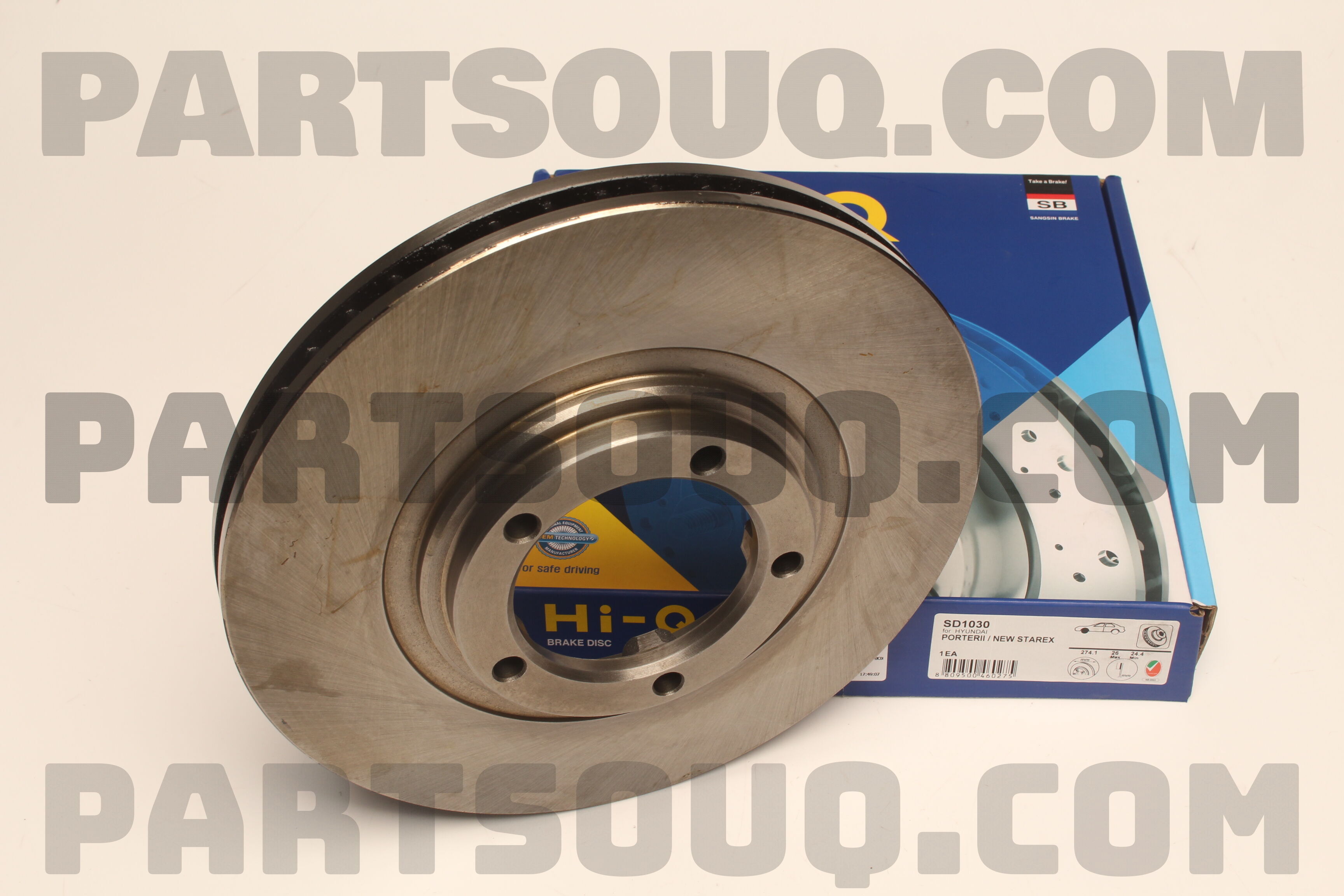 BRAKE DISC FRONT 51712-4F000,58129-4A200 HY ILOAD BOX 200802- HI-Q ...
