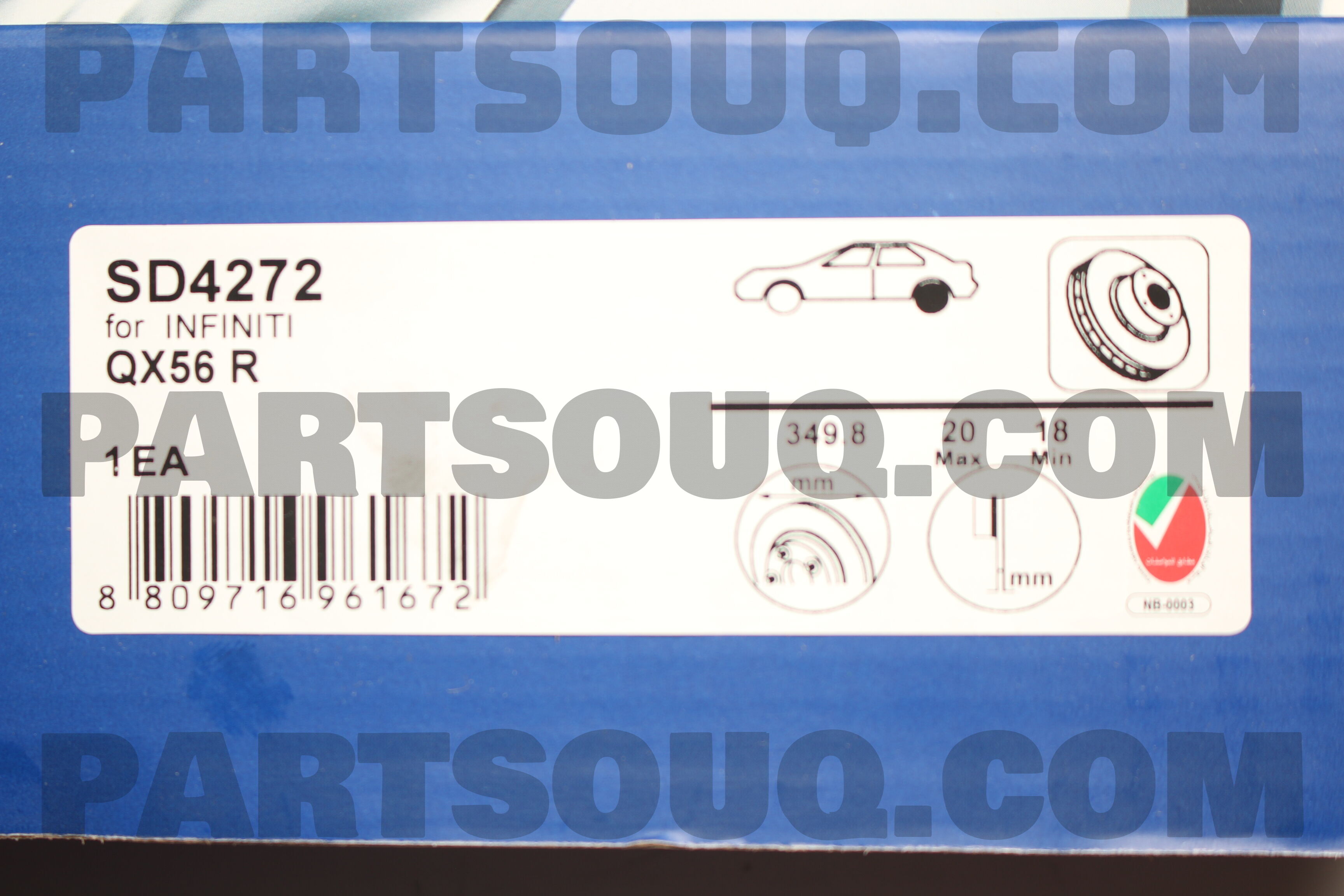 ROTOR-DISC BRAKE,REAR 432061LB0A | Nissan Parts | PartSouq