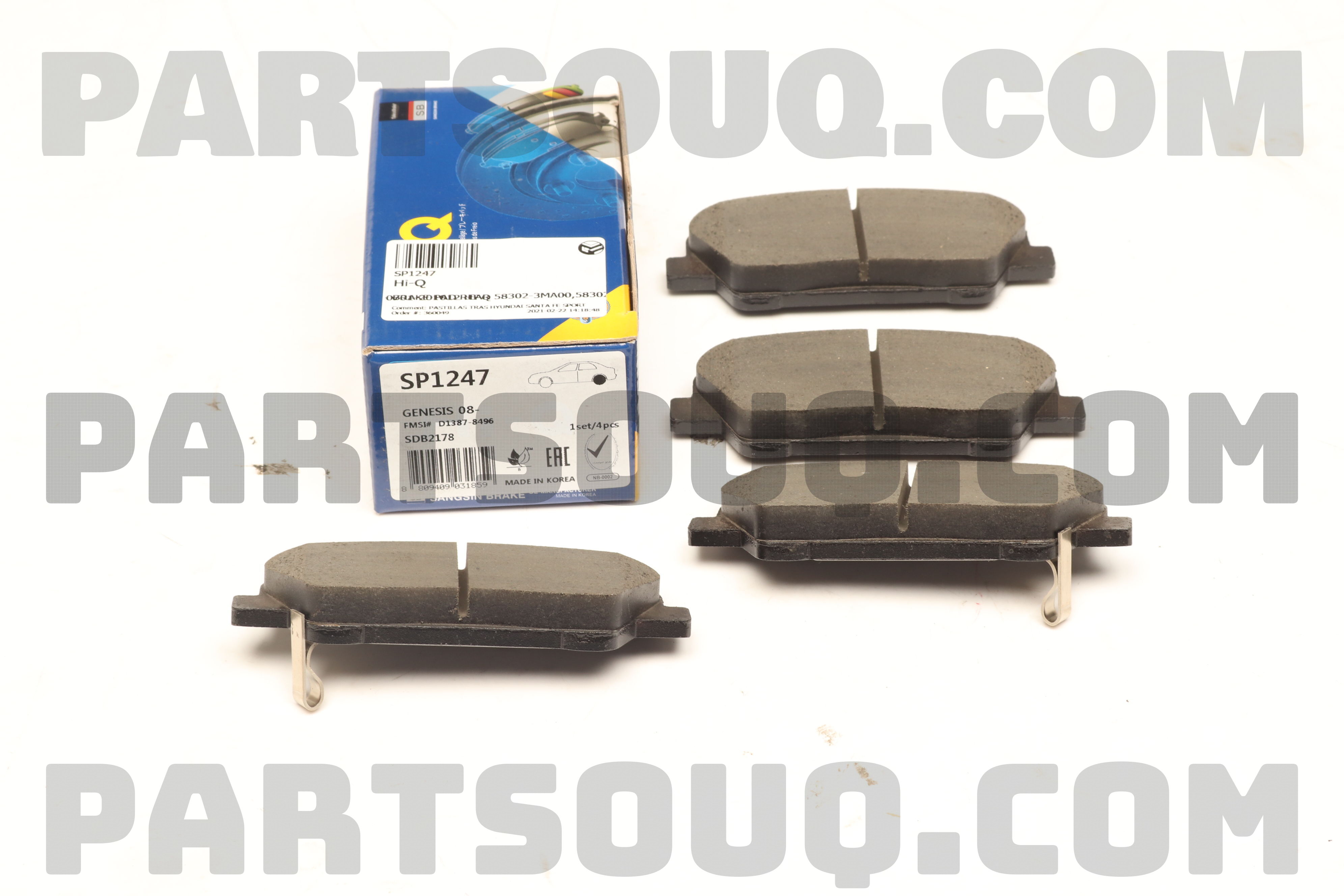 BRAKE PAD REAR 58302-3MA00,58302-3MA01 HY SANATA FE 2006 200701-201012 ...