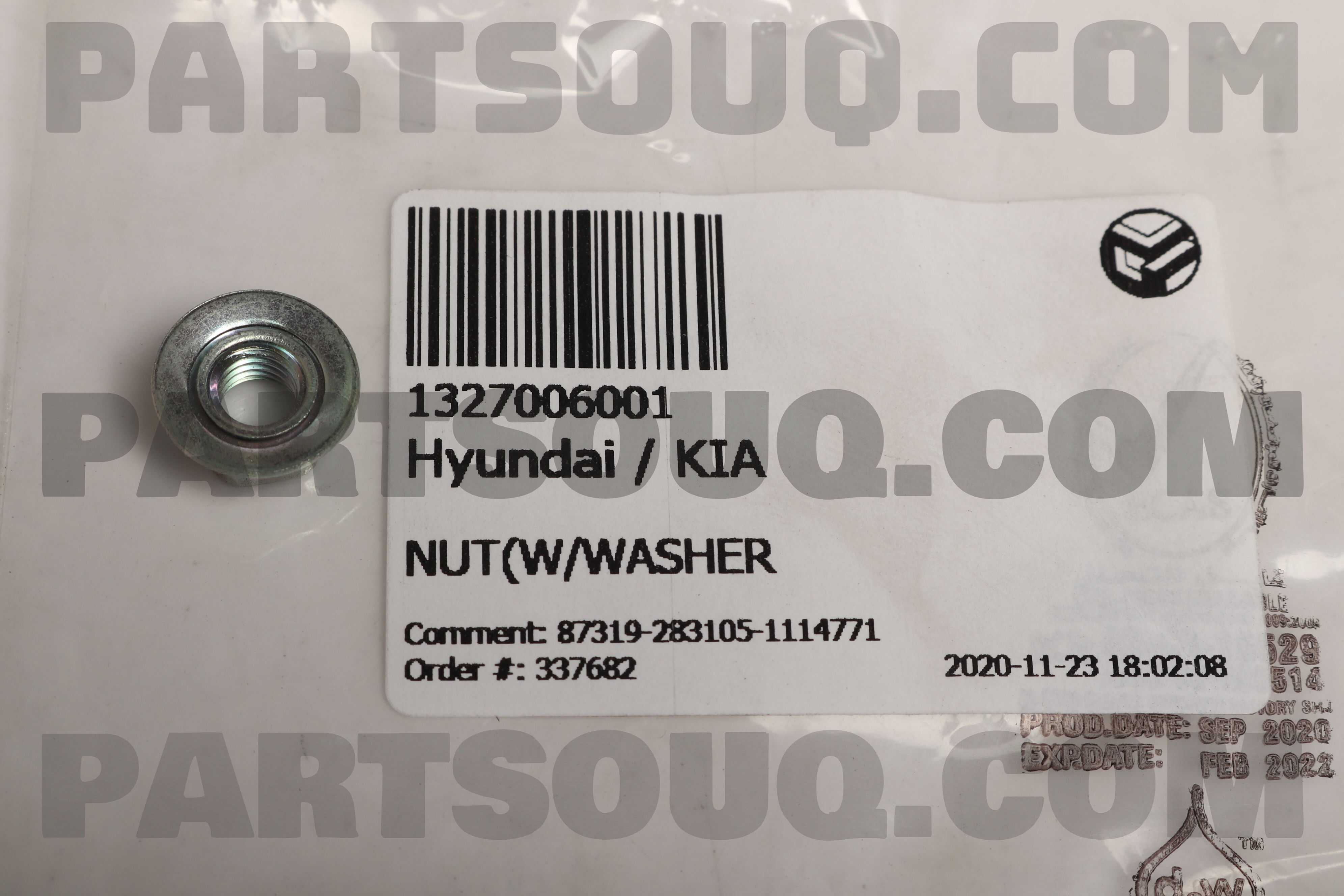 NUT-WASHER ASSY 1327006007B | Hyundai / KIA Parts | PartSouq