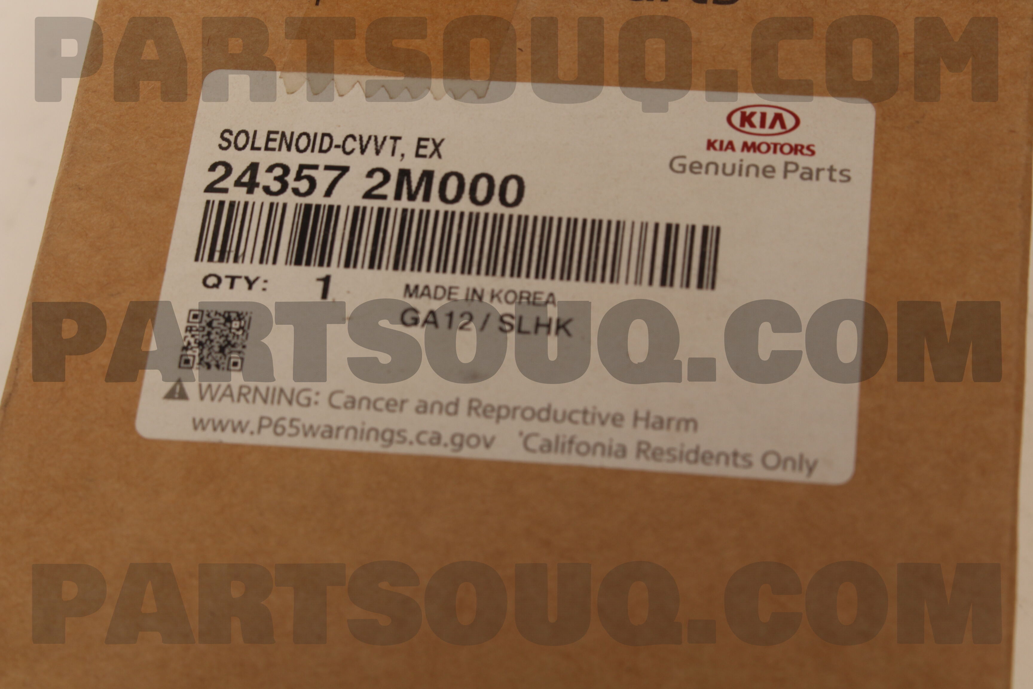 SOLENOID-CVVT, EX 243572M000 | Hyundai / KIA Parts | PartSouq