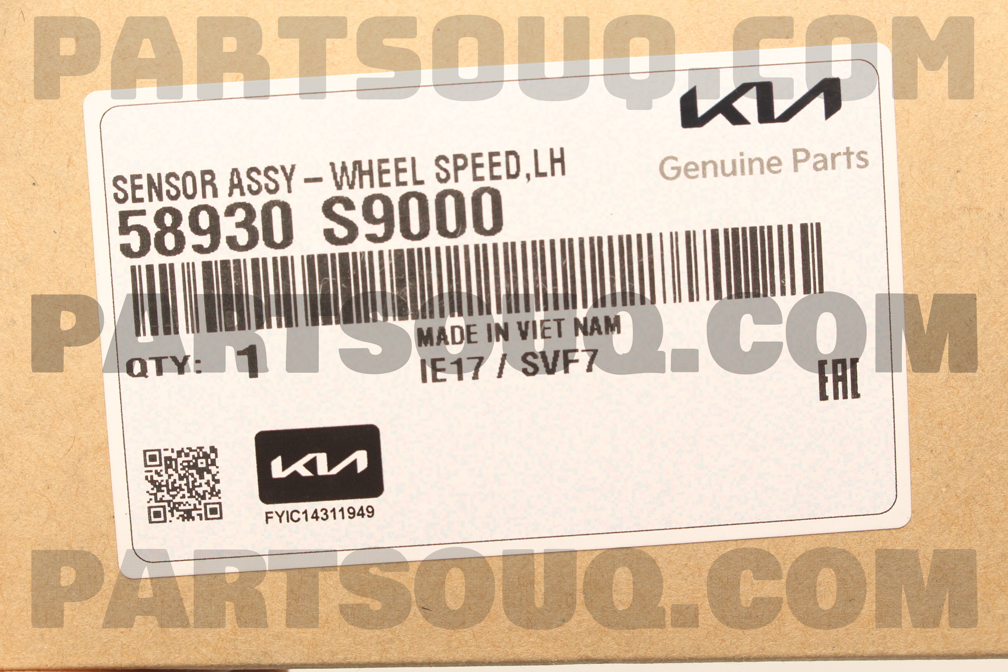 SENSOR ASSY-WHEEL SPEED,LH 58930S9000 | Hyundai / KIA Parts | PartSouq