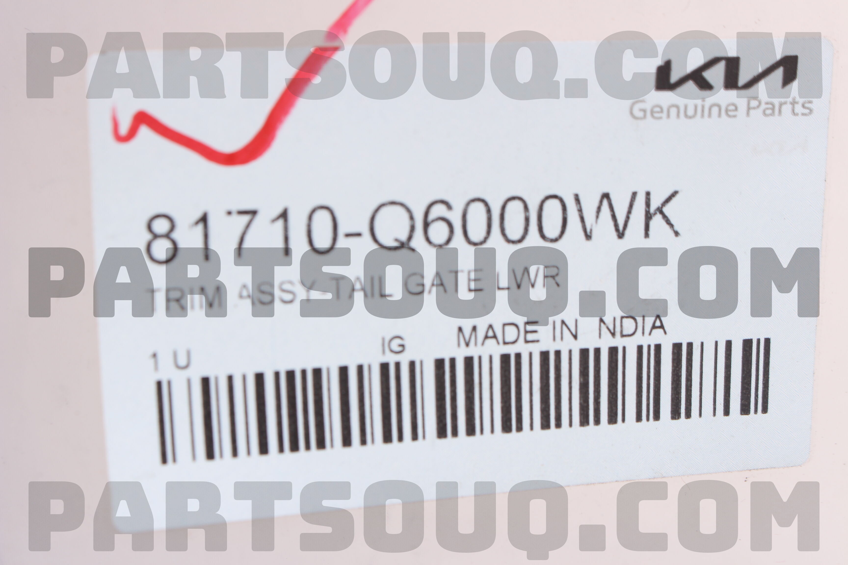 TRIM ASSY-TAIL GATE LWR 81710Q6000WK | Hyundai / KIA Parts | PartSouq