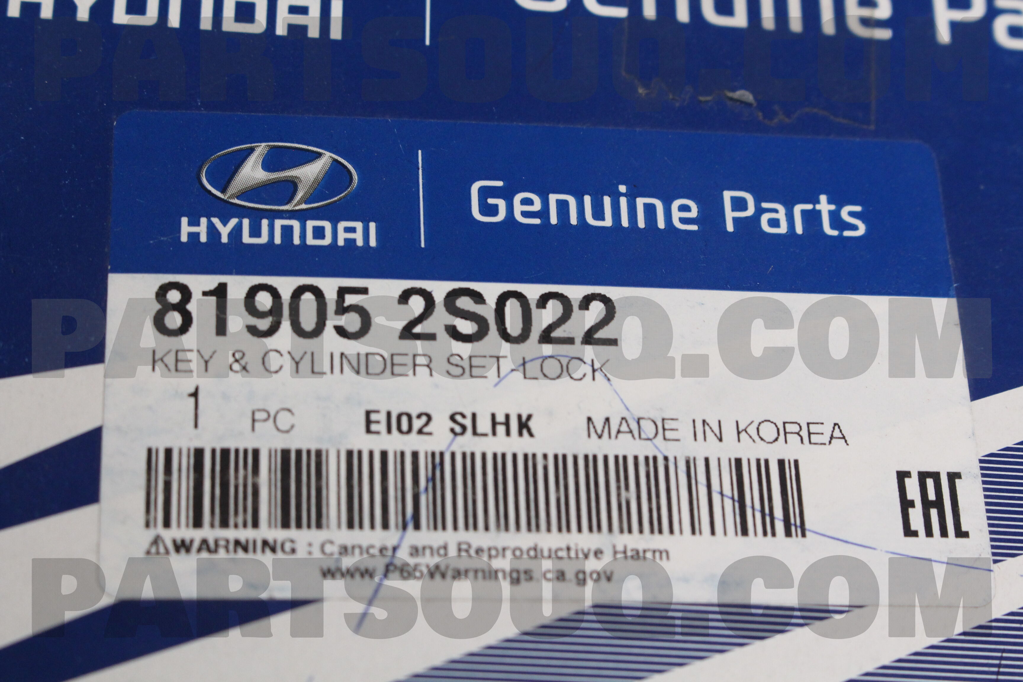 KEY & CYLINDER SET-LOCK 819052S022 | Hyundai / KIA Parts | PartSouq