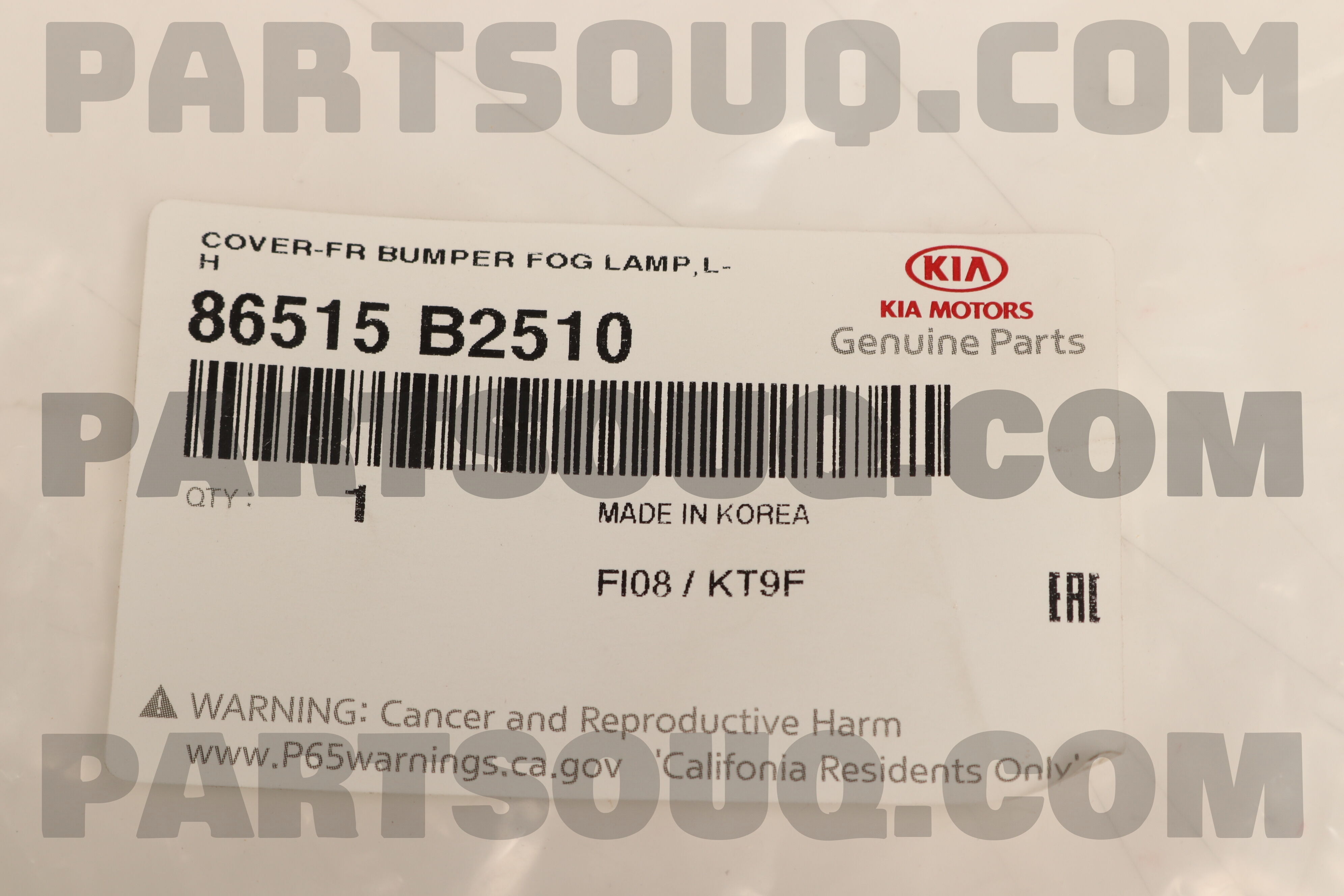 COVER-FRBUMPERFOG 86515B2510 | Hyundai / KIA Parts | PartSouq