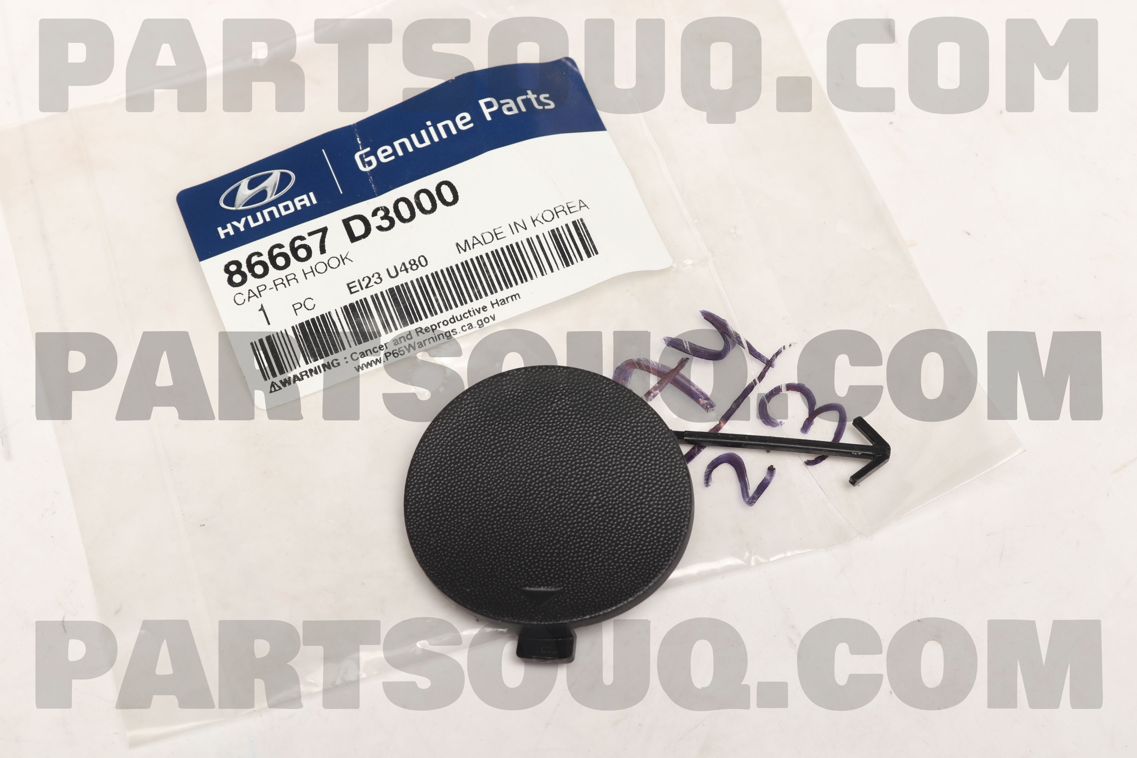 CAP-RR HOOK 86667D3000 | Hyundai / KIA Parts | PartSouq