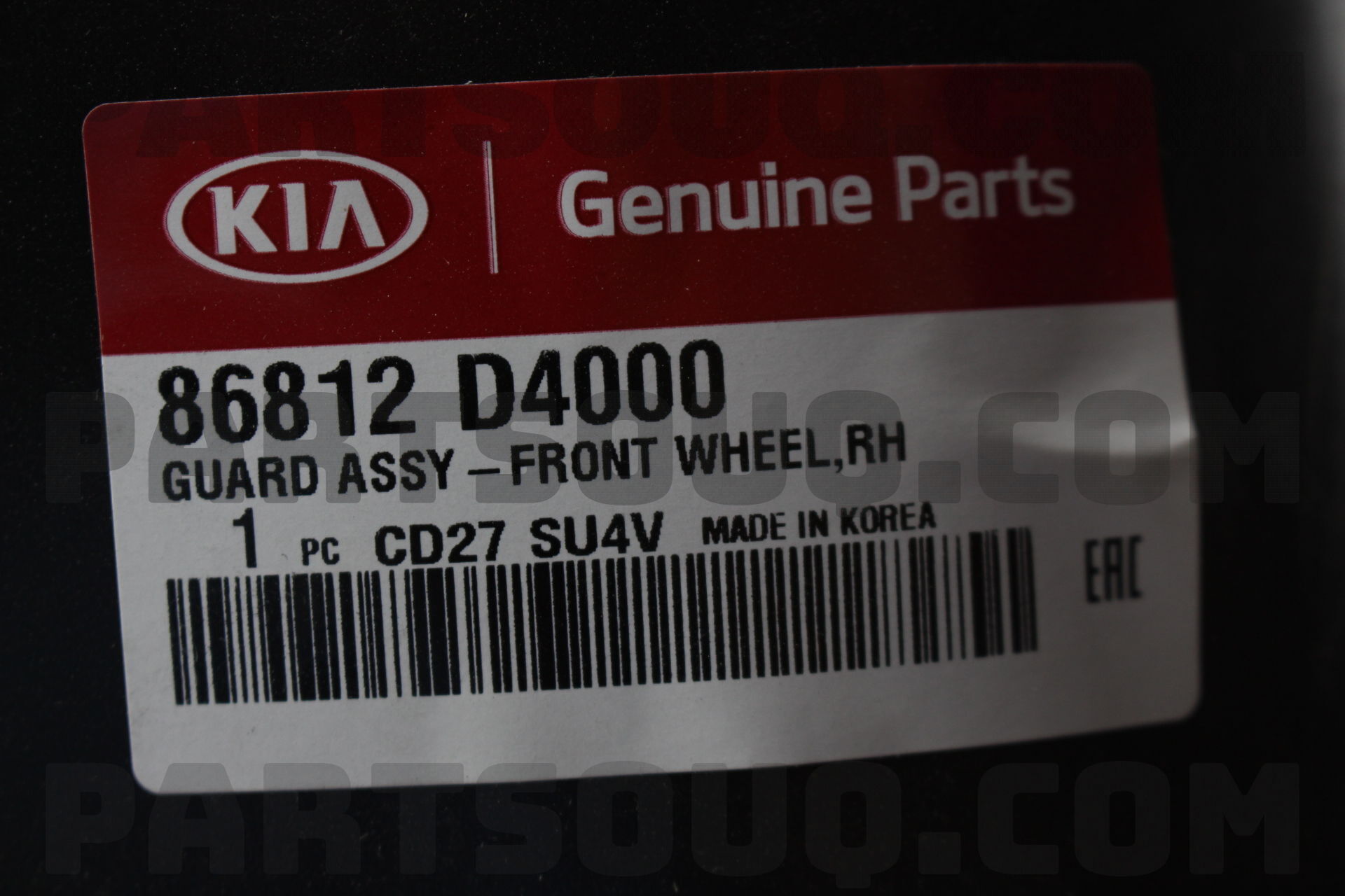 GUARD ASSY-FRONT WHEEL,RH 86812D4000 | Hyundai / KIA Parts | PartSouq