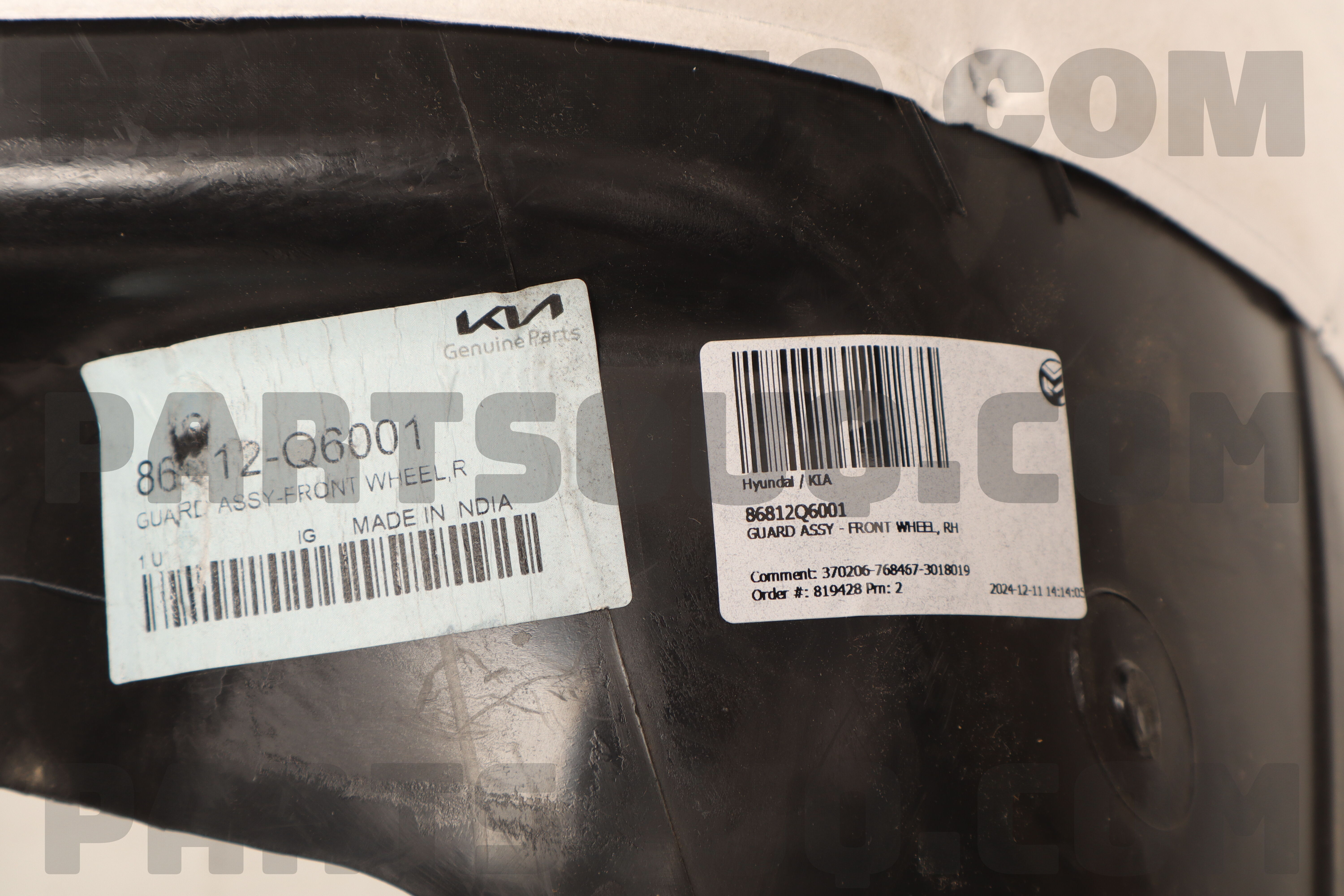 GUARD ASSY - FRONT WHEEL, RH 86812Q6001 | Hyundai / KIA Parts | PartSouq