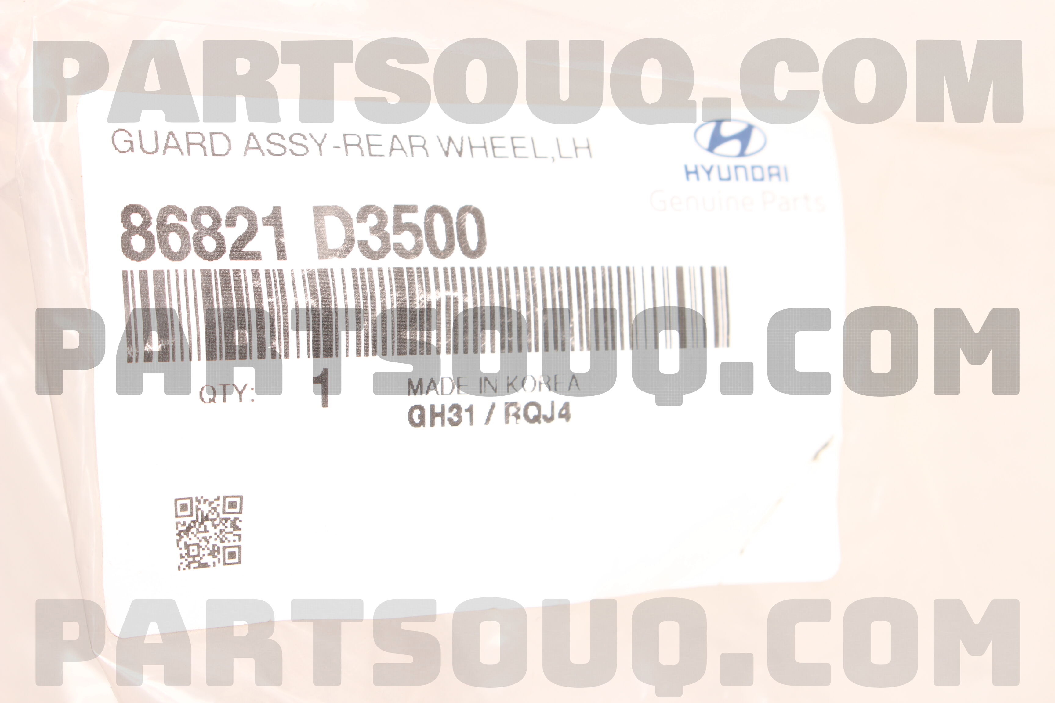 GUARD ASSY-REAR WHEEL,LH 86821D3500 | Hyundai / KIA Parts | PartSouq