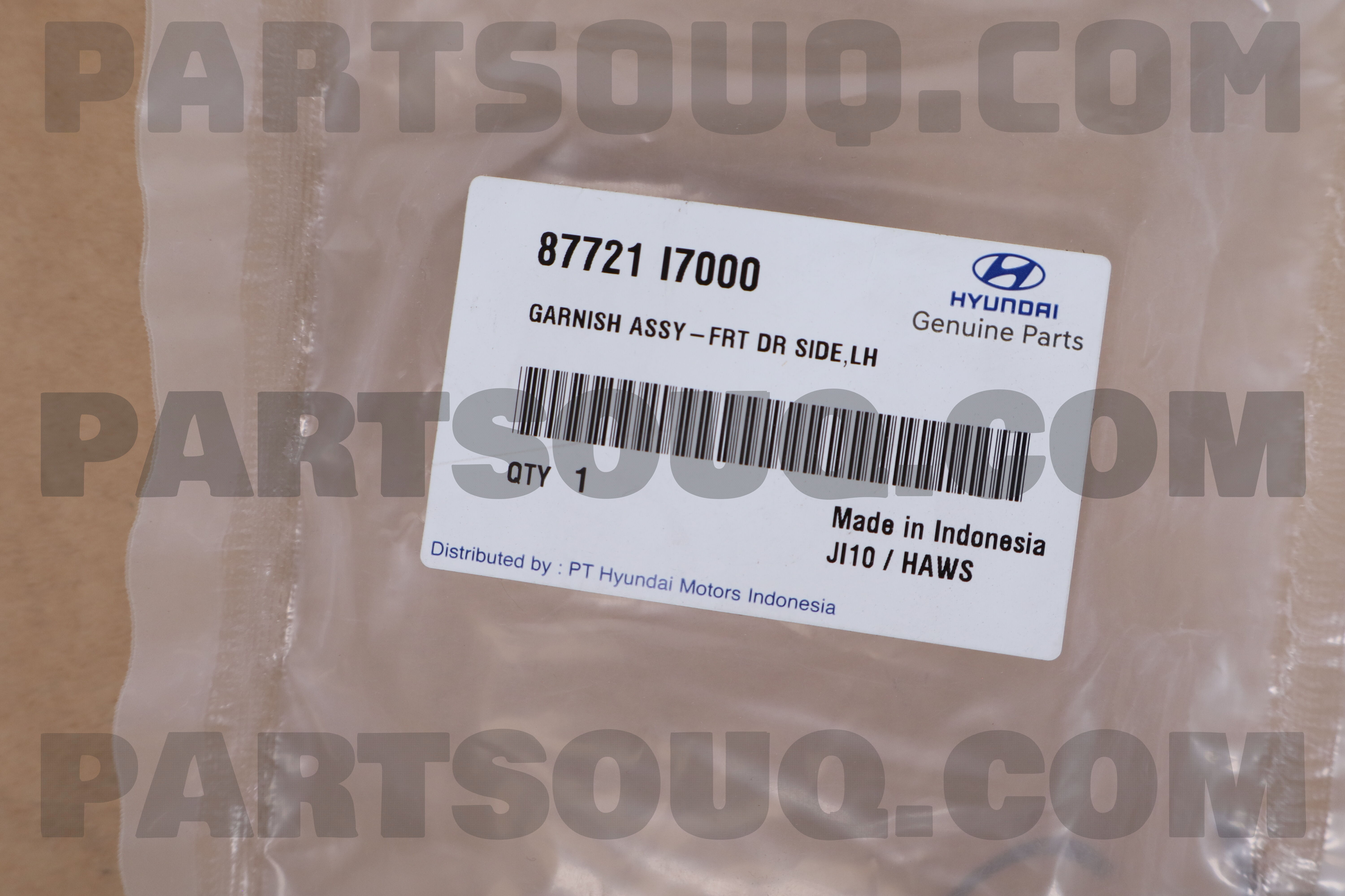 GARNISH ASSY-FRT DR SIDE,LH 87721I7000 | Hyundai / KIA Parts | PartSouq