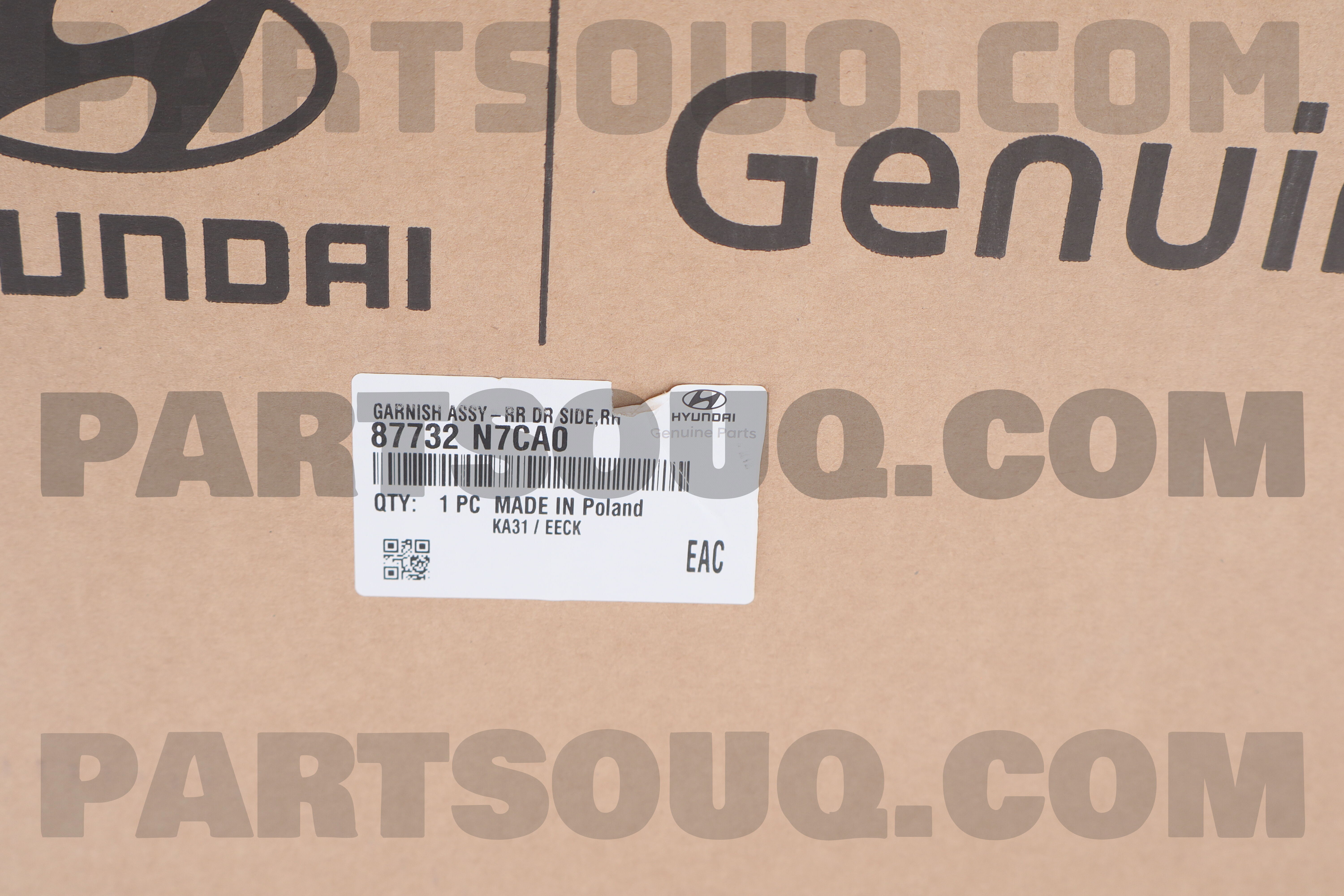 GARNISH ASSY-RR DR SIDE,RH 87732N7CA0 | Hyundai / KIA Parts | PartSouq