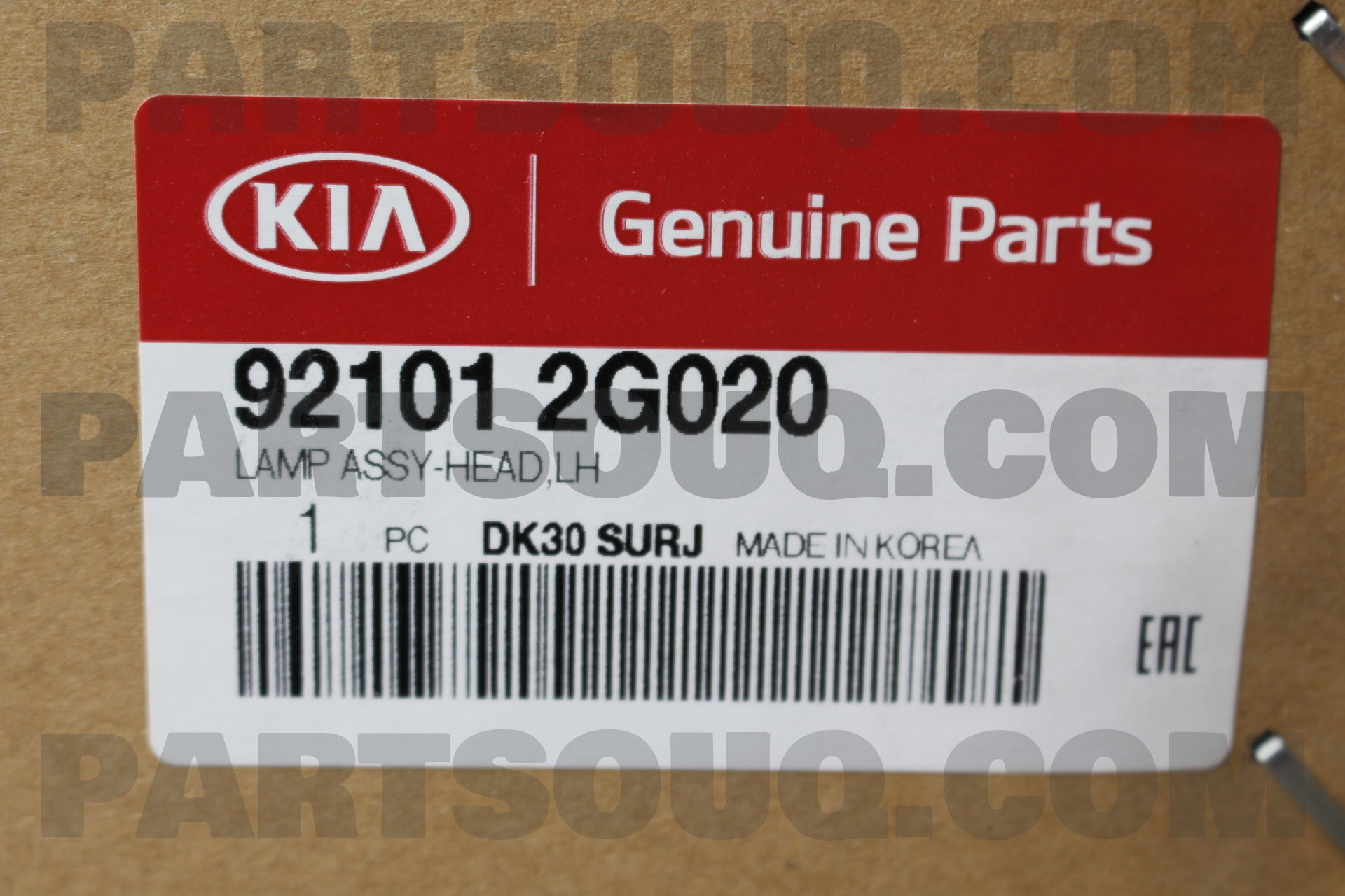 LAMP ASSY-HEAD,LH 921012G020 | Hyundai / KIA Parts | PartSouq