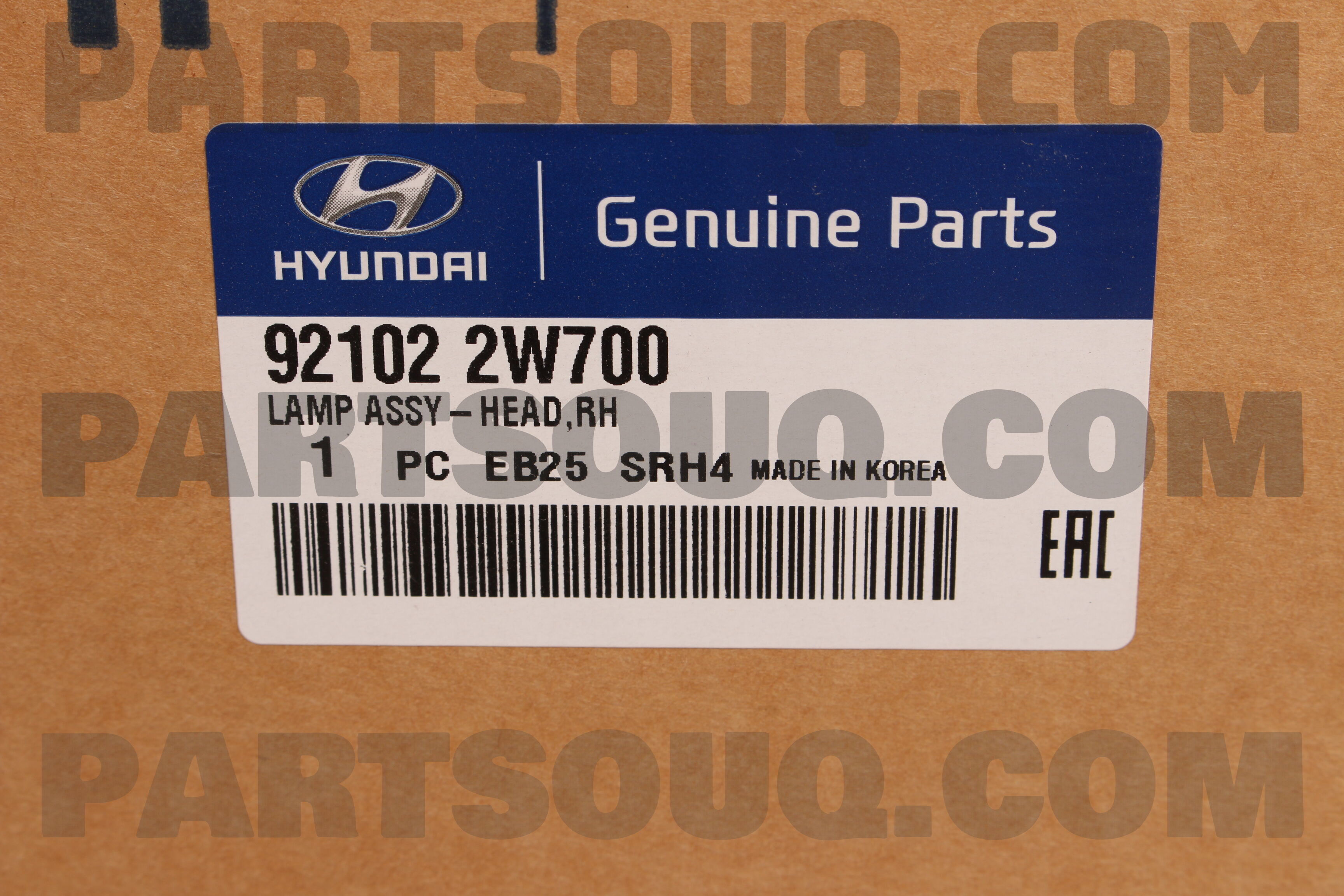 LAMP ASSY-HEAD,RH 921022W700 | Hyundai / KIA Parts | PartSouq