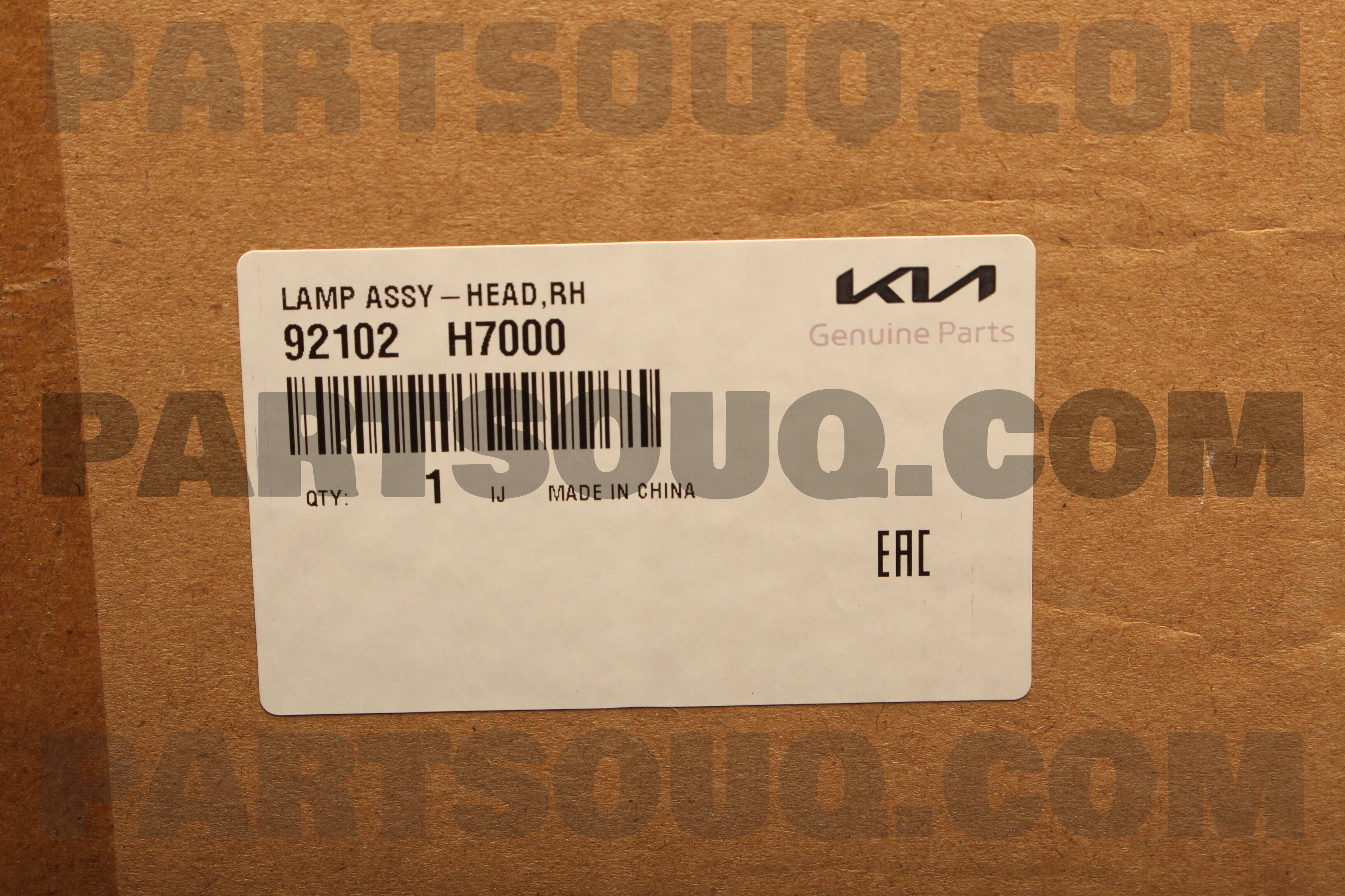 LAMP ASSY-HEAD,RH 92102H7000 | Hyundai / KIA Parts | PartSouq