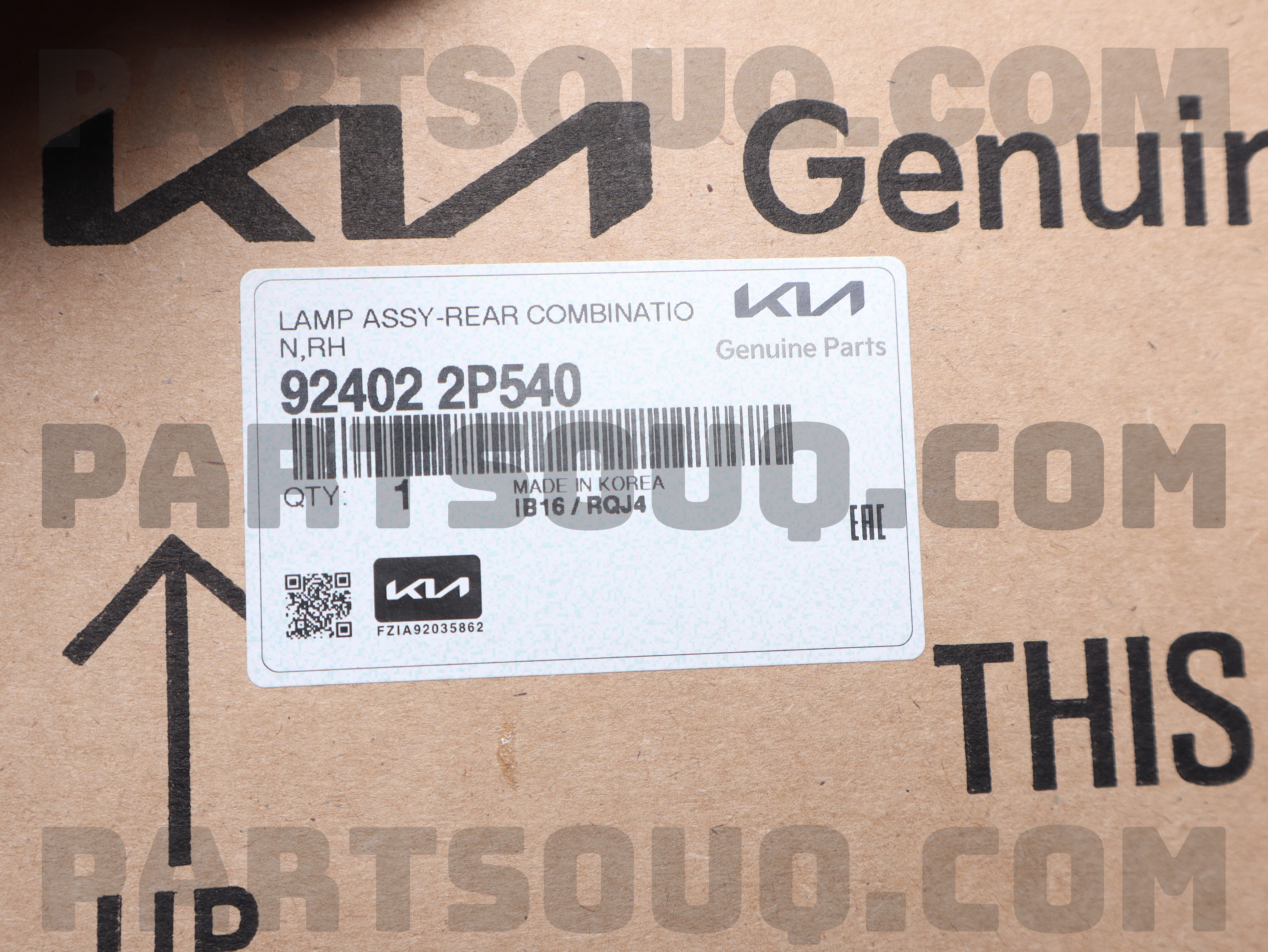 LAMP ASSY-RR COMB RH 924022P540 | Hyundai / KIA Parts | PartSouq