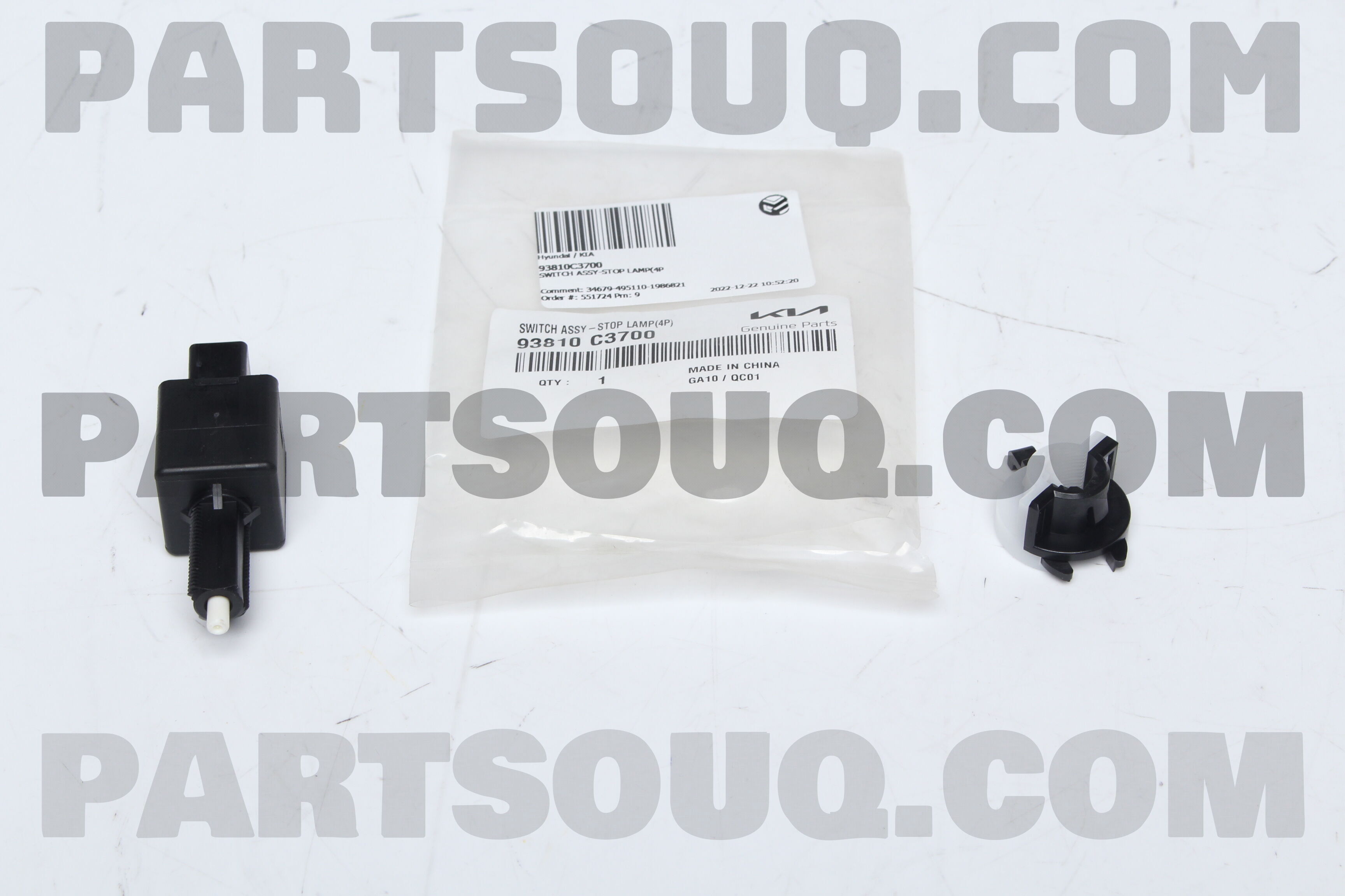 SWITCH ASSY-STOP LAMP(4P) 93810C3700 | Hyundai / KIA Parts | PartSouq