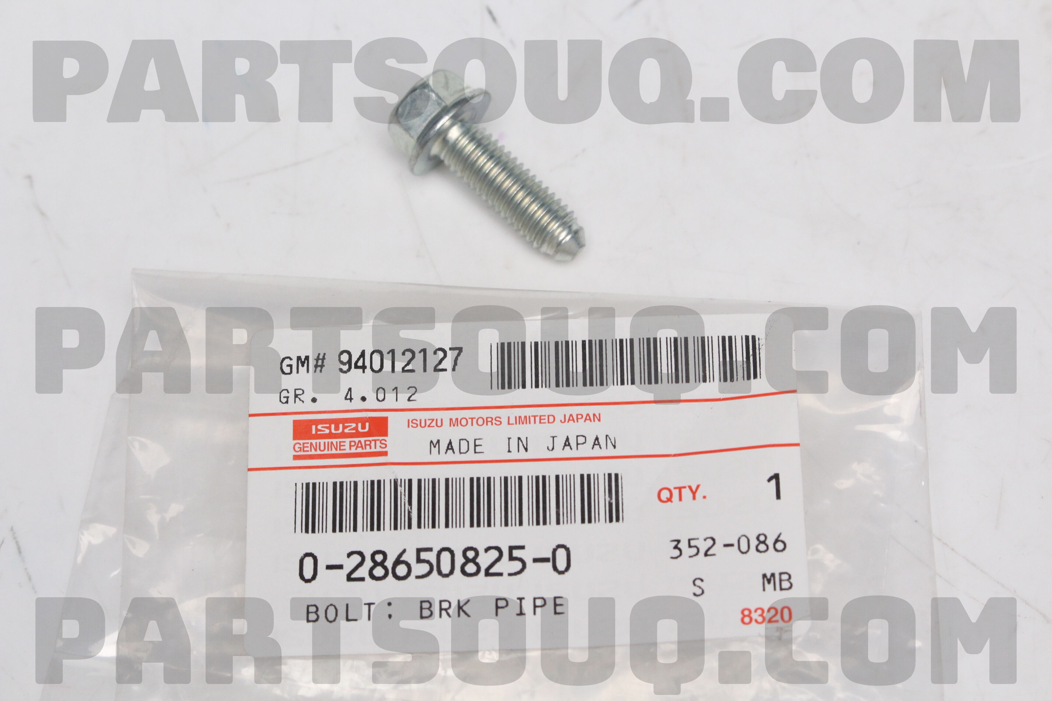 BOLT; BRK PIPE 0286508250 | Isuzu Parts | PartSouq