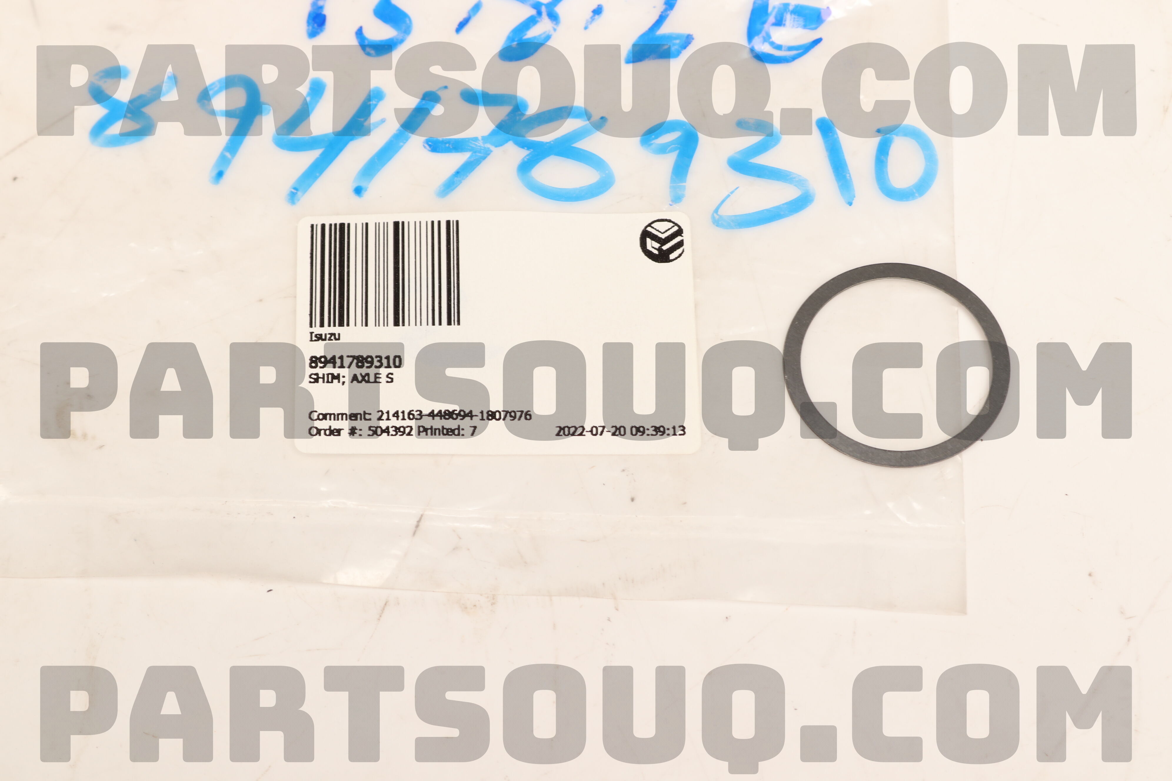 SHIM; AXLE S 8941789310 | Isuzu Parts | PartSouq