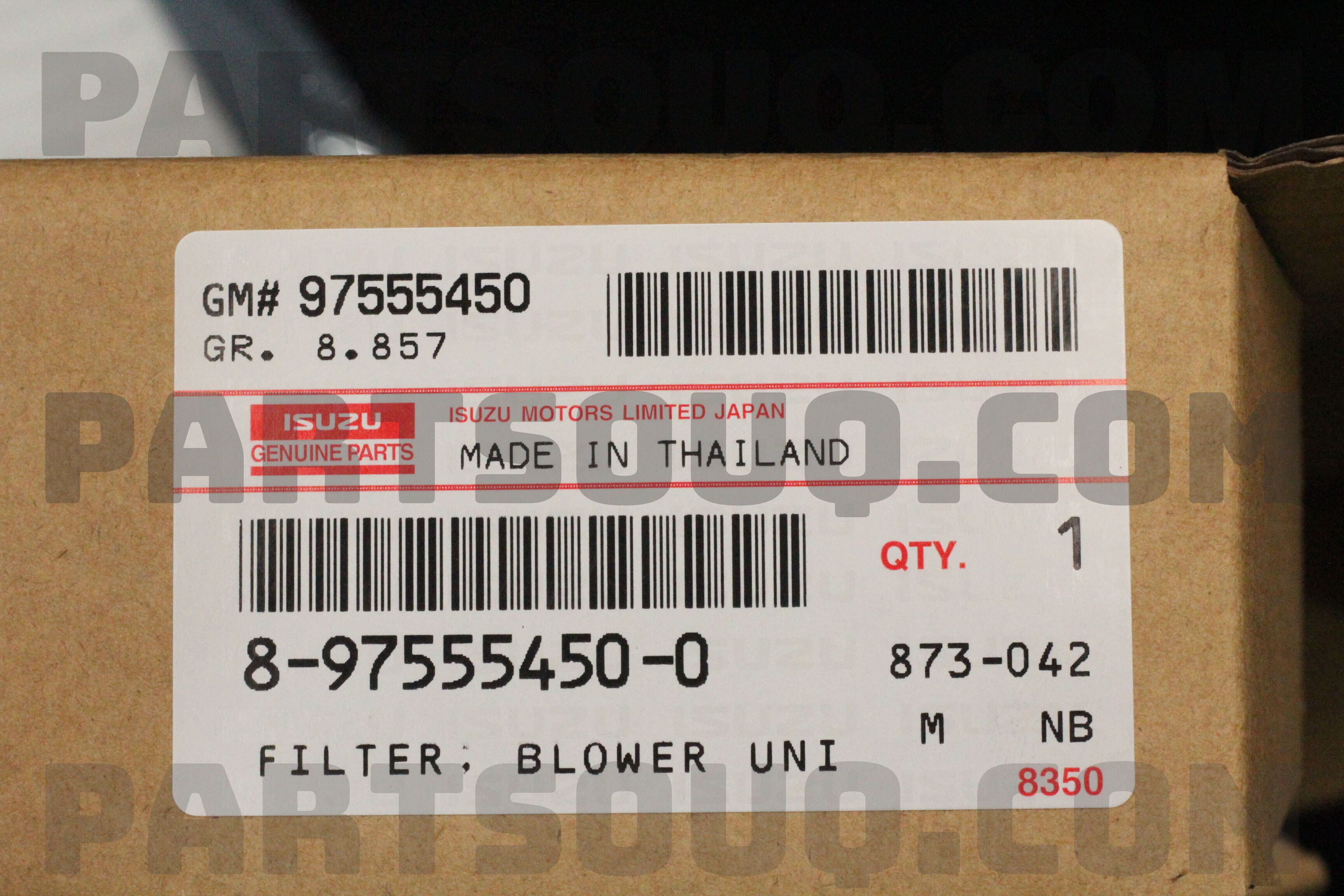 FILTER; BLOWER 8975554500 | Isuzu Parts | PartSouq