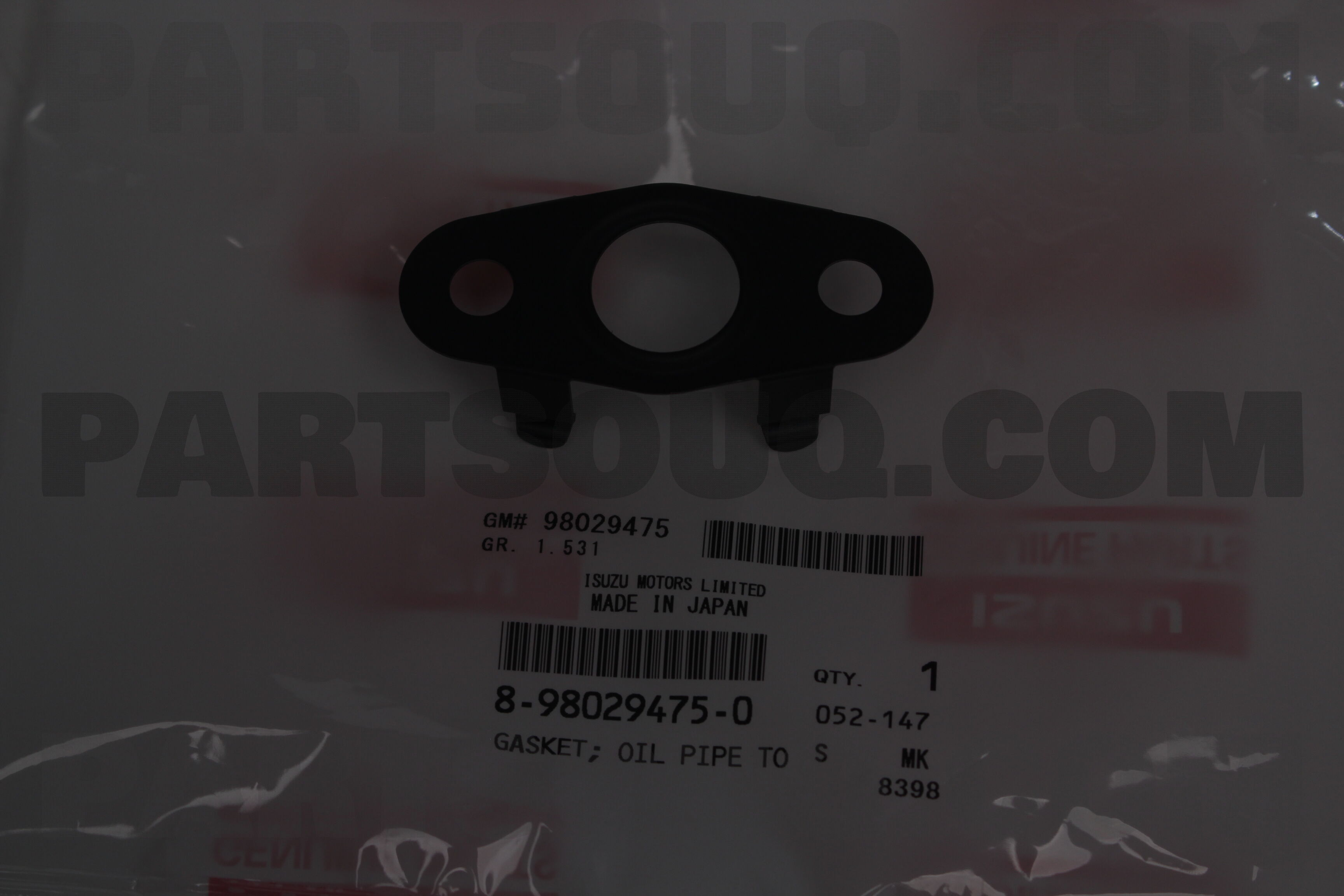 GASKET; OIL PIP 8980294750 | Isuzu Parts | PartSouq