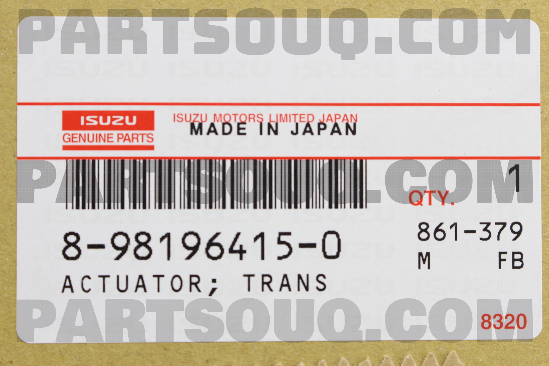 Actuator; Trans 8981964150 | Isuzu Parts | PartSouq