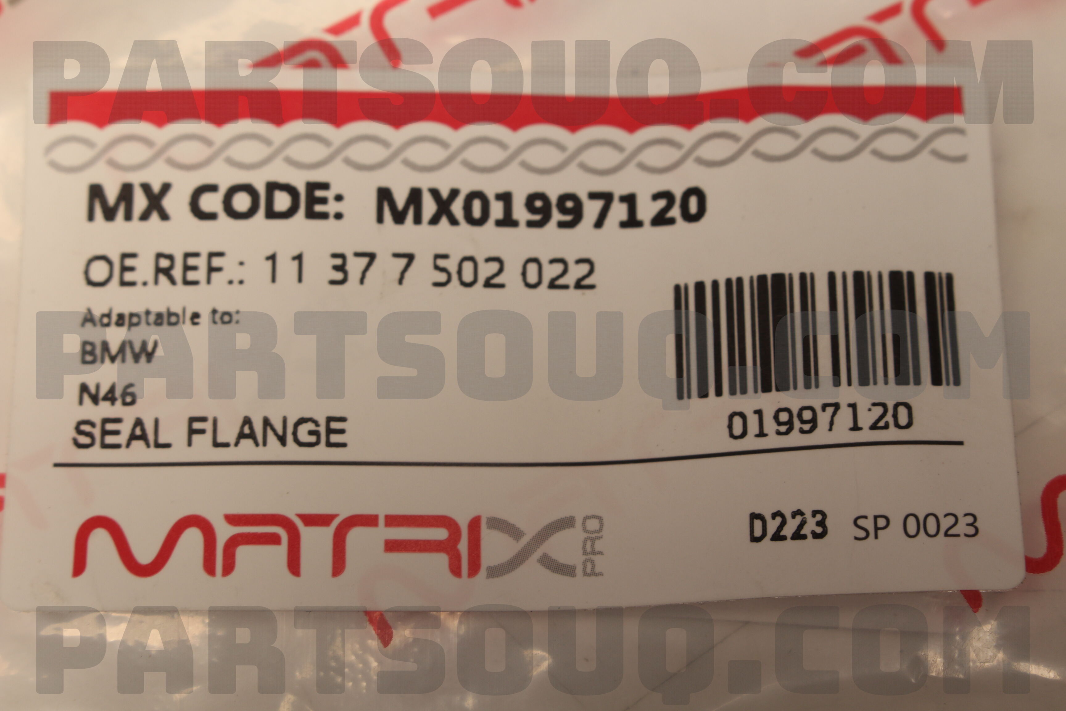 SEAL FLANGE/E46/E90/X3 11377502022 | Victor Reinz Parts | PartSouq