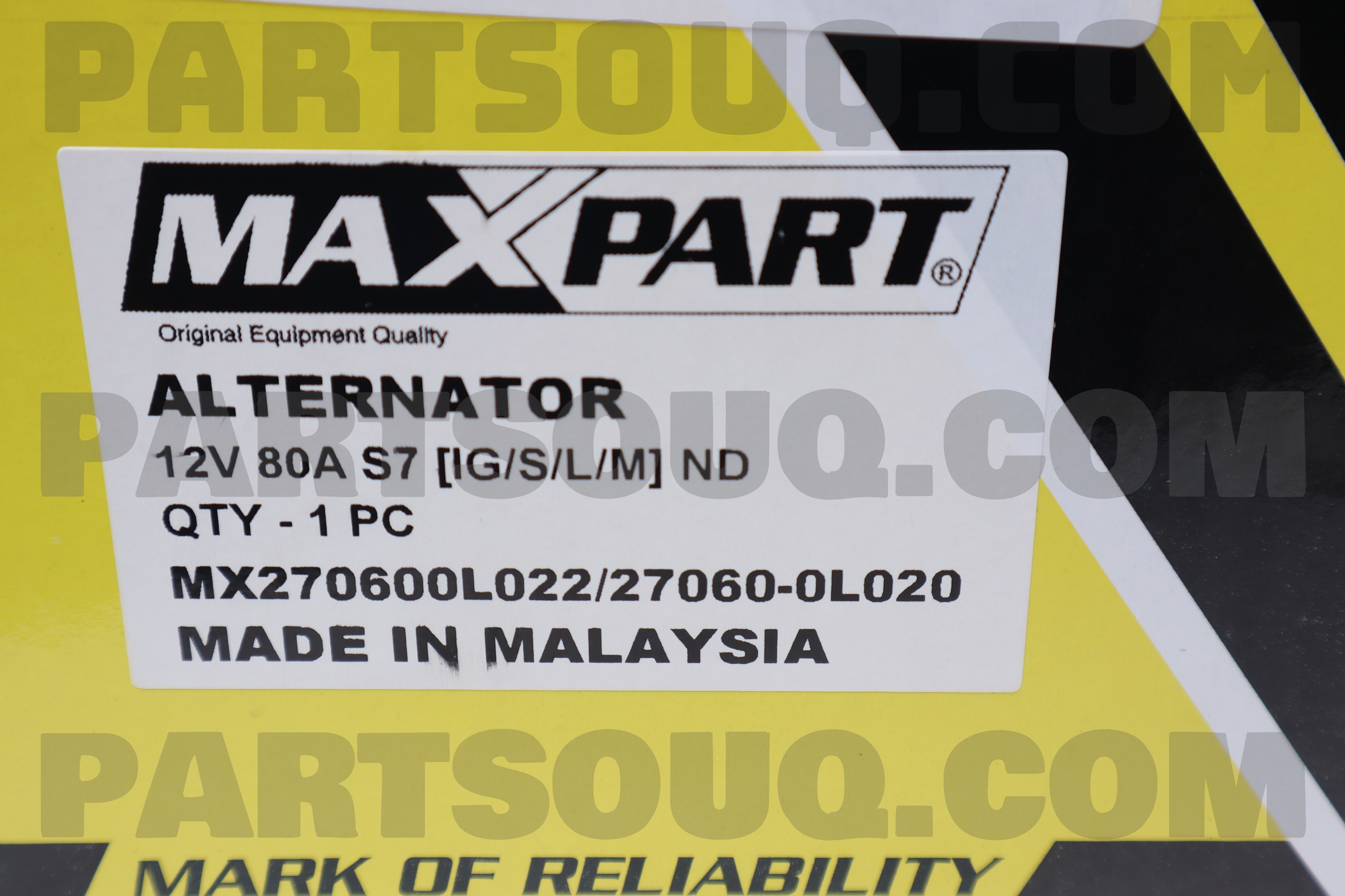 ALTERNATOR, 12V 85A 7PK, TOYOTA 270600L022 | DENKI Parts | PartSouq
