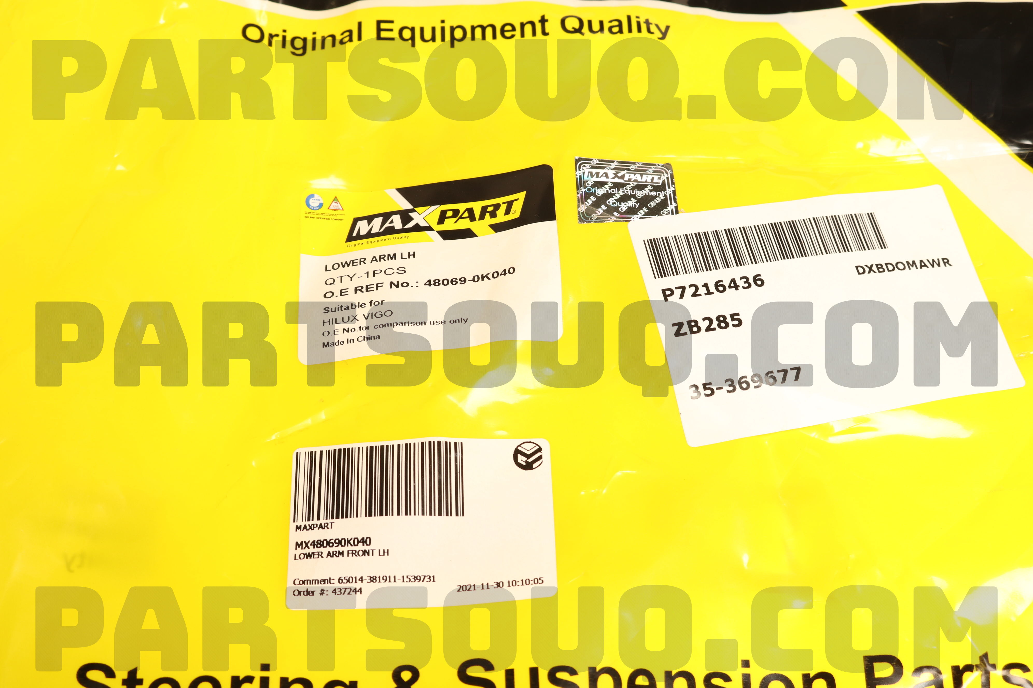 ARM SUB-ASSY, FRONT SUSPENSION, LOWER NO.1 LH 480690K040 | Toyota Parts ...