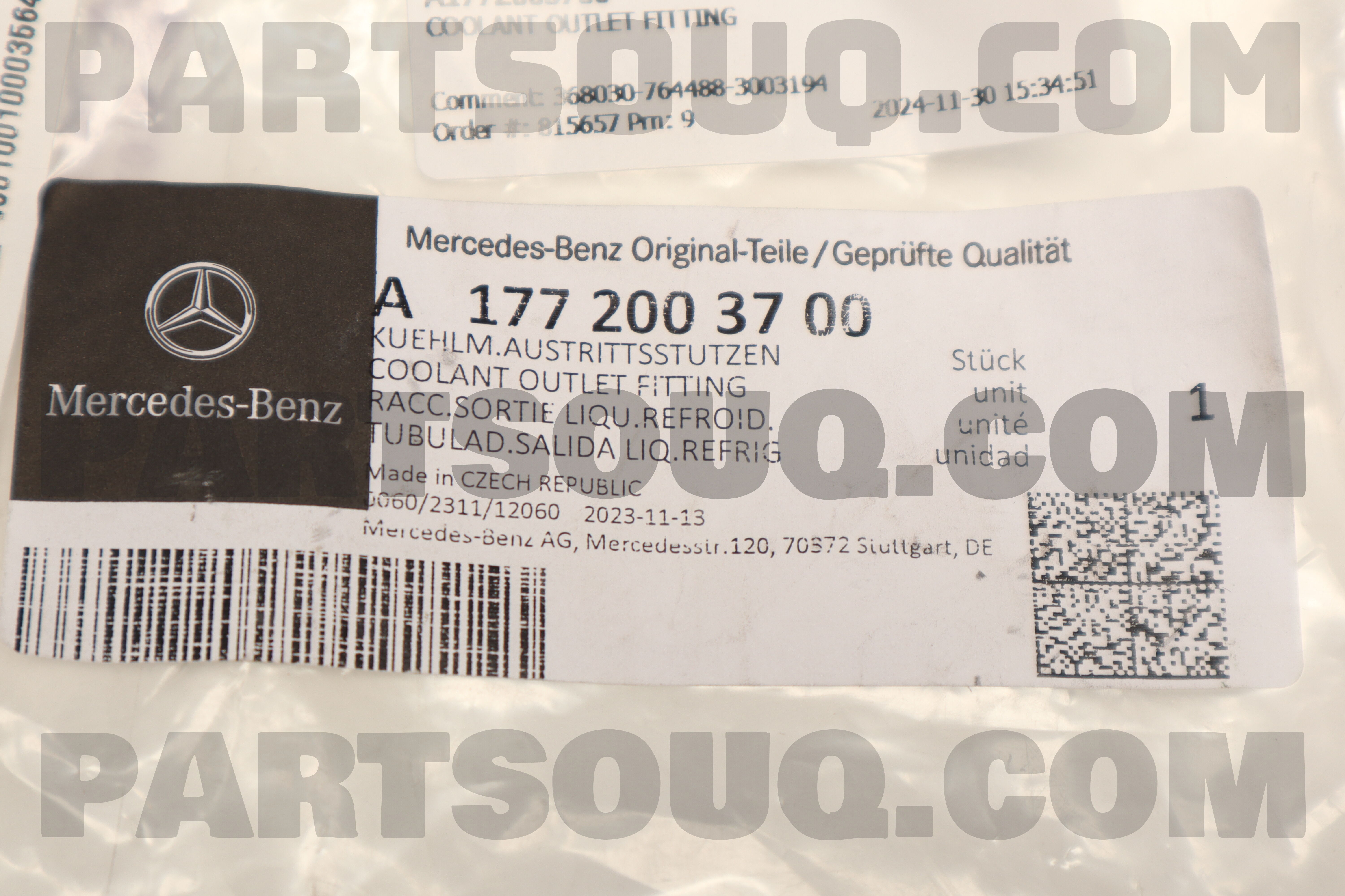 COOLANT OUTLET FITTING A1772003700 | MERCEDES Parts | PartSouq