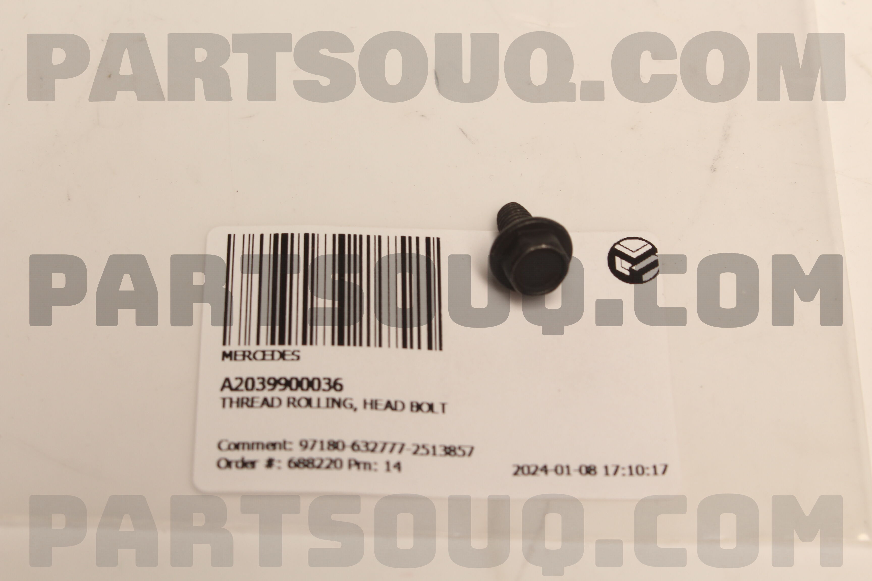 THREAD ROLLING, HEAD BOLT A2039900036 | MERCEDES Parts | PartSouq