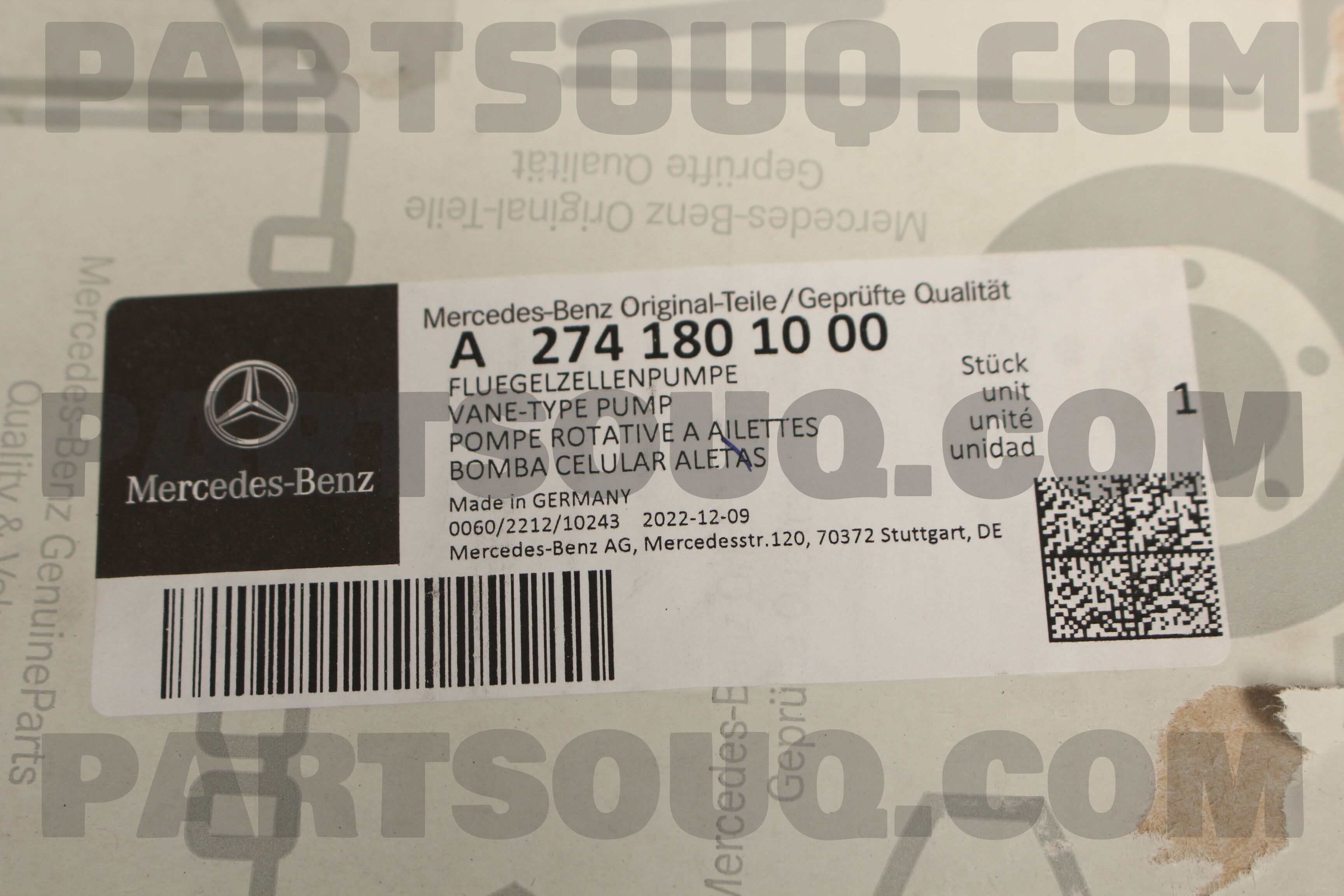 VANE-TYPE PUMP A2741801000 | MERCEDES Parts | PartSouq